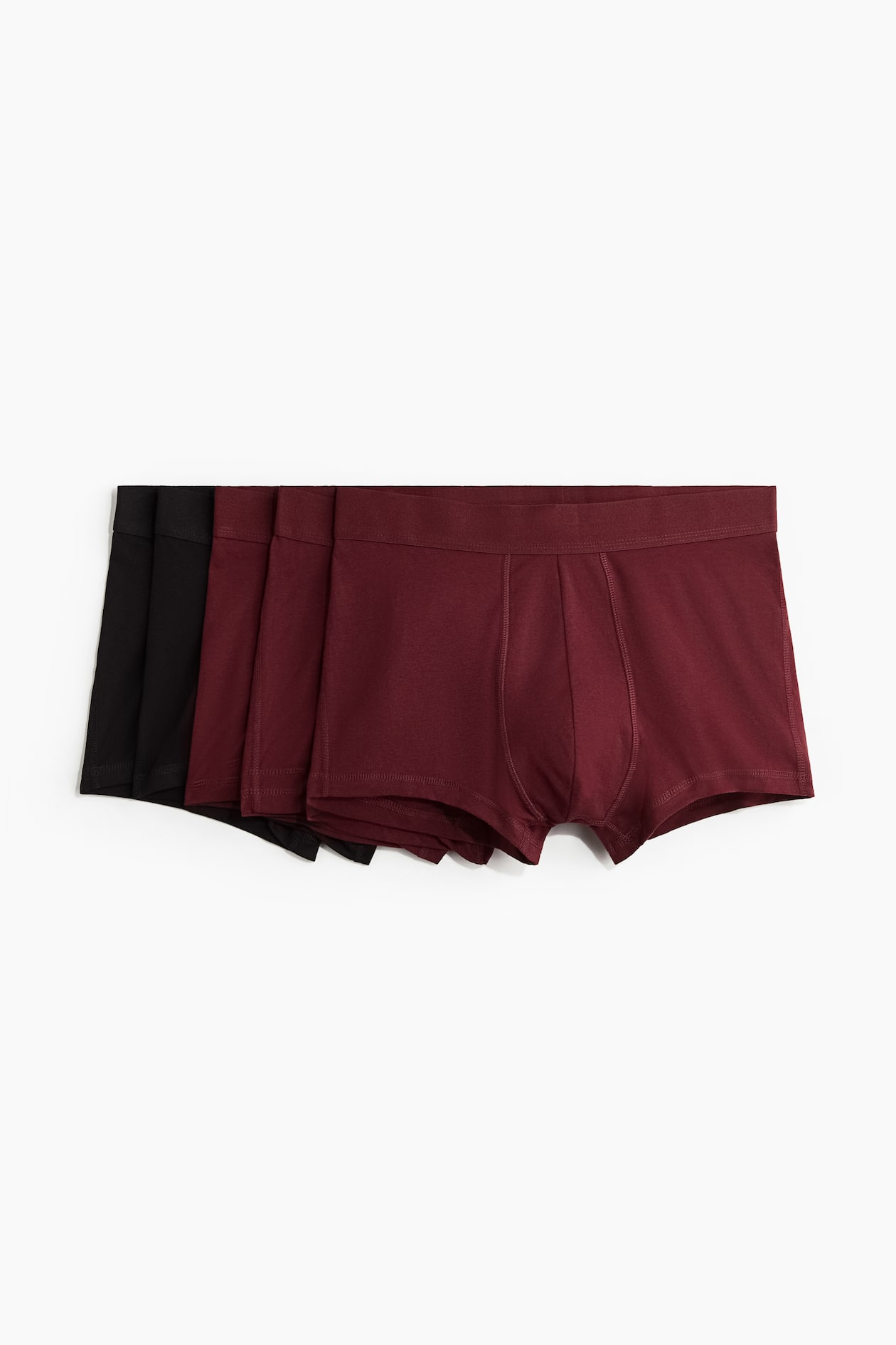 5-pack short trunks with Lycra® - Dark red/Black - Men | H&M IN