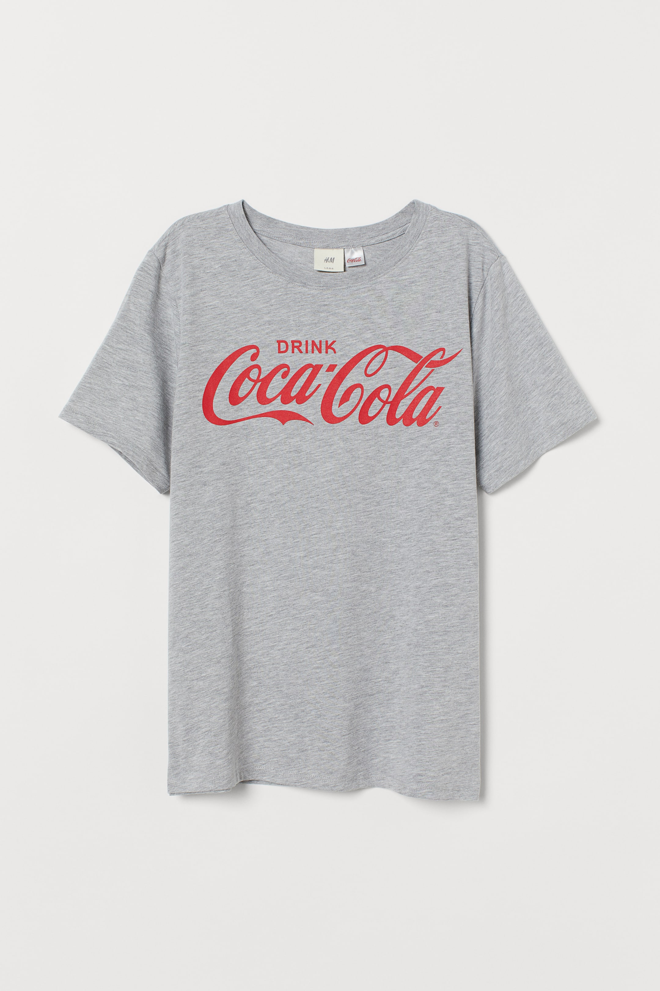 Majica s aplikacijom - Light grey marl/Coca-Cola - Ladies | H&M RS