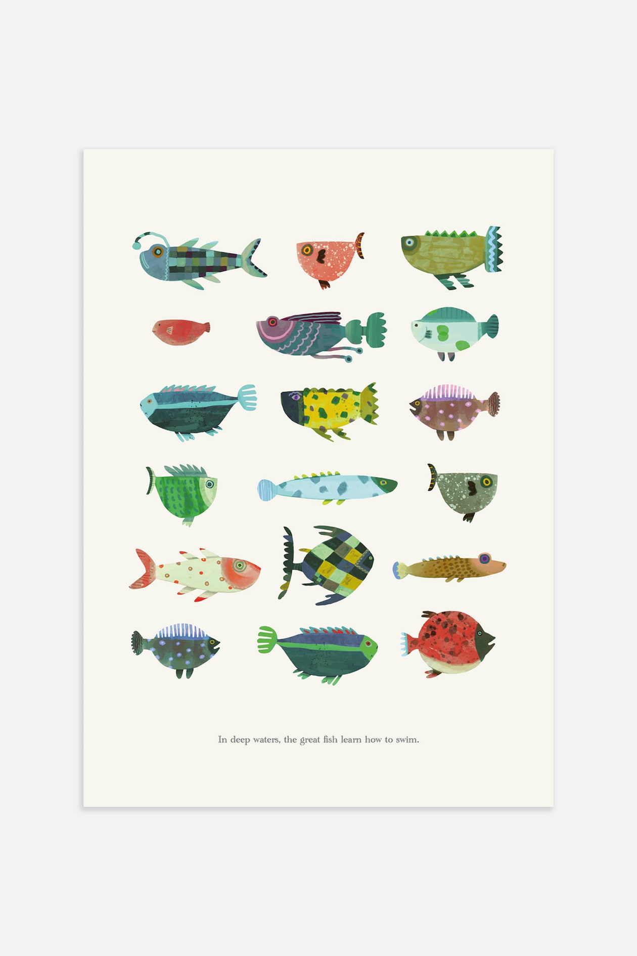Great Fish Poster - Beige - Postery - Home All | H&M AT