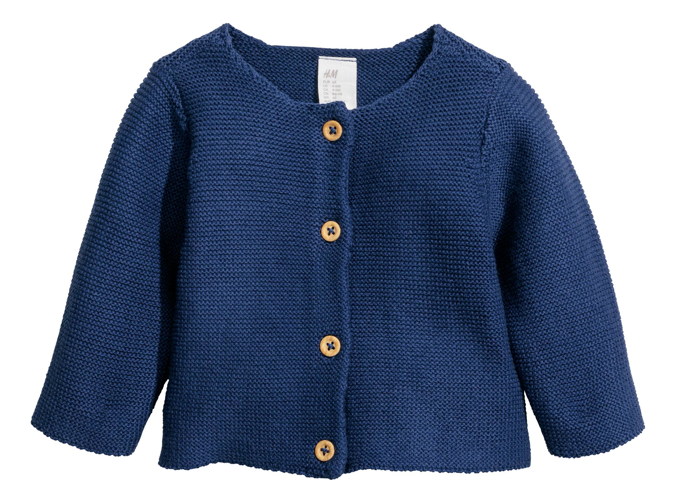 Cardigan i bomull - Rundhalset - Mørk blå - BARN | H&M NO