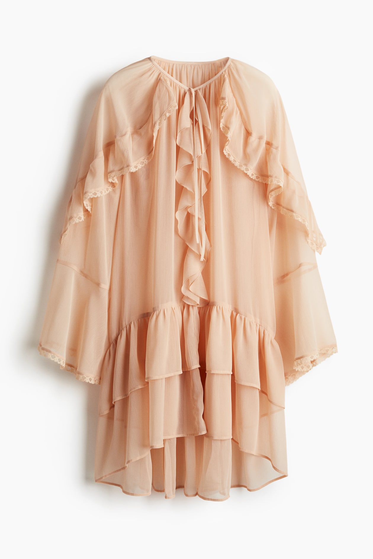 Women's Apricot Flounced chiffon dress | H&M GB