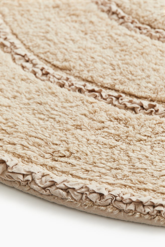 Round Cotton Bath Mat - Light beige - Home All | H&M US