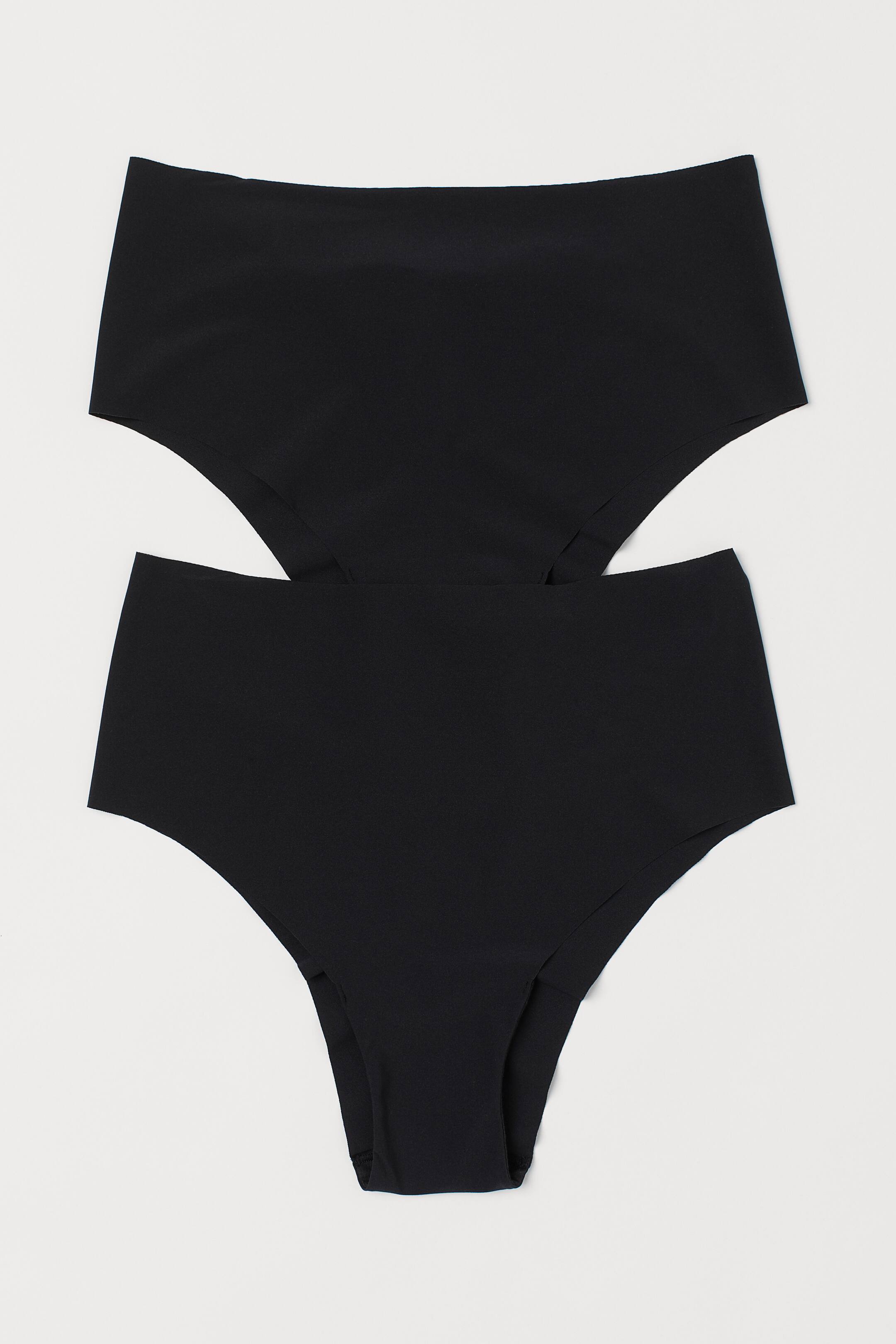 2-pack truser i micro - Høy midje - Sort - DAME | H&M NO
