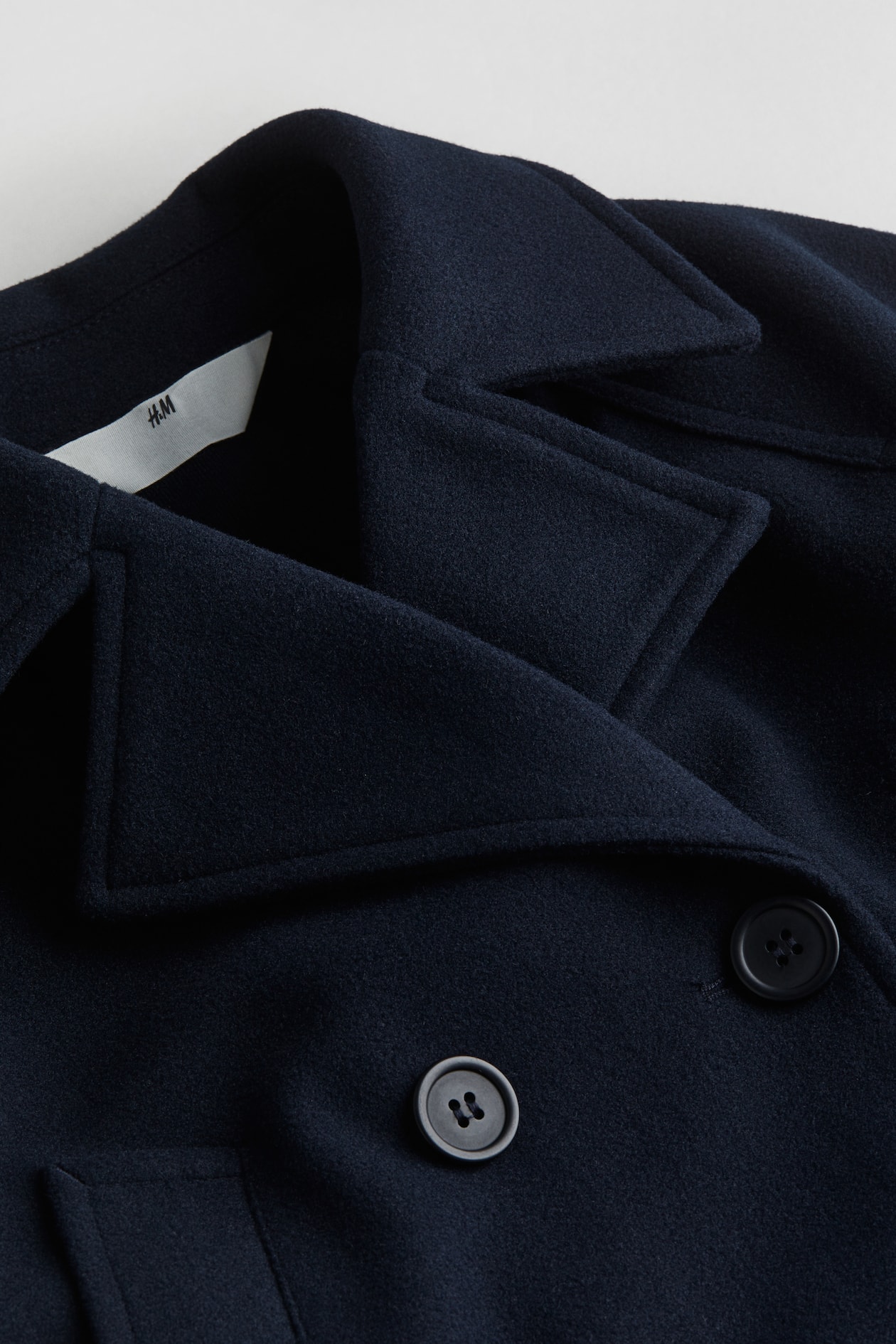 Navy blue Short pea coat for kids | H&M GB