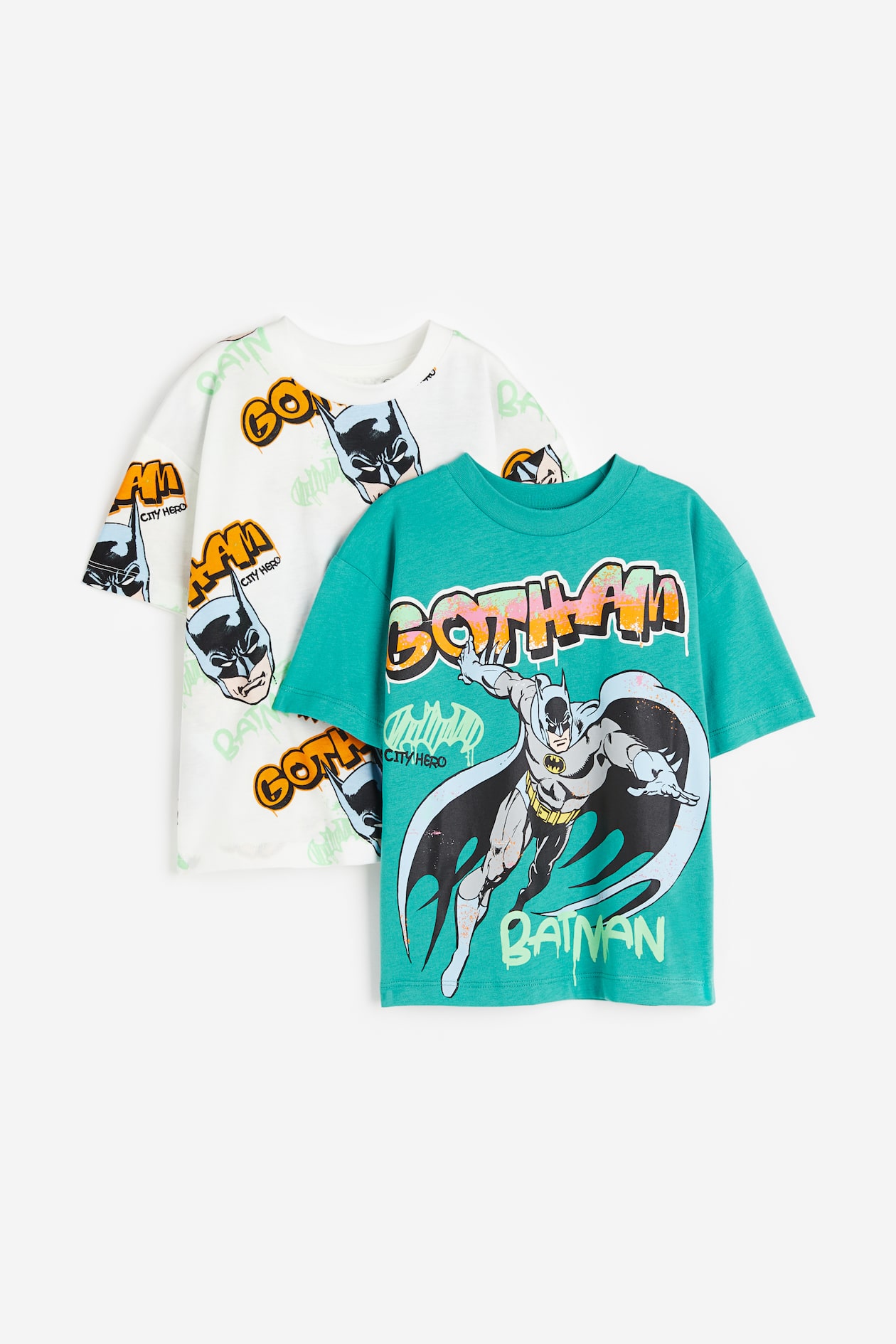 2-pack T-shirts - Turquoise/Batman - Kids | H&M GB