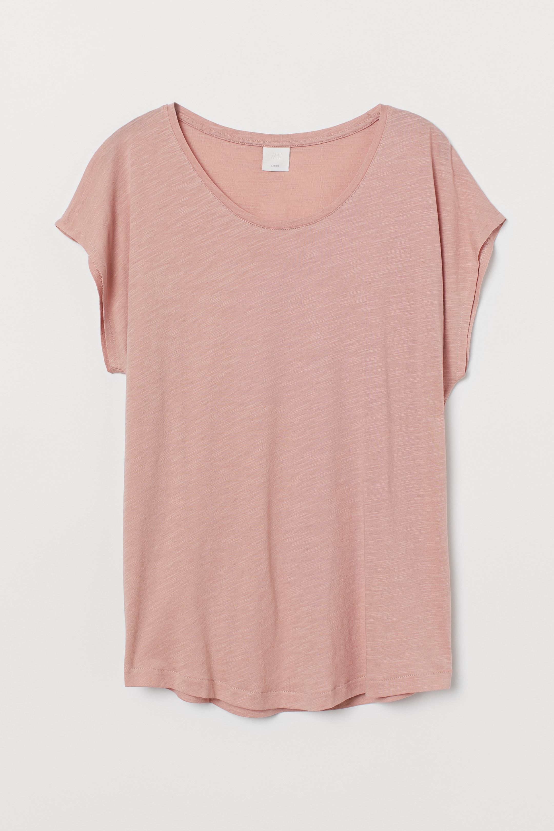 Cotton-blend T-shirt - Powder pink - Ladies | H&M HK
