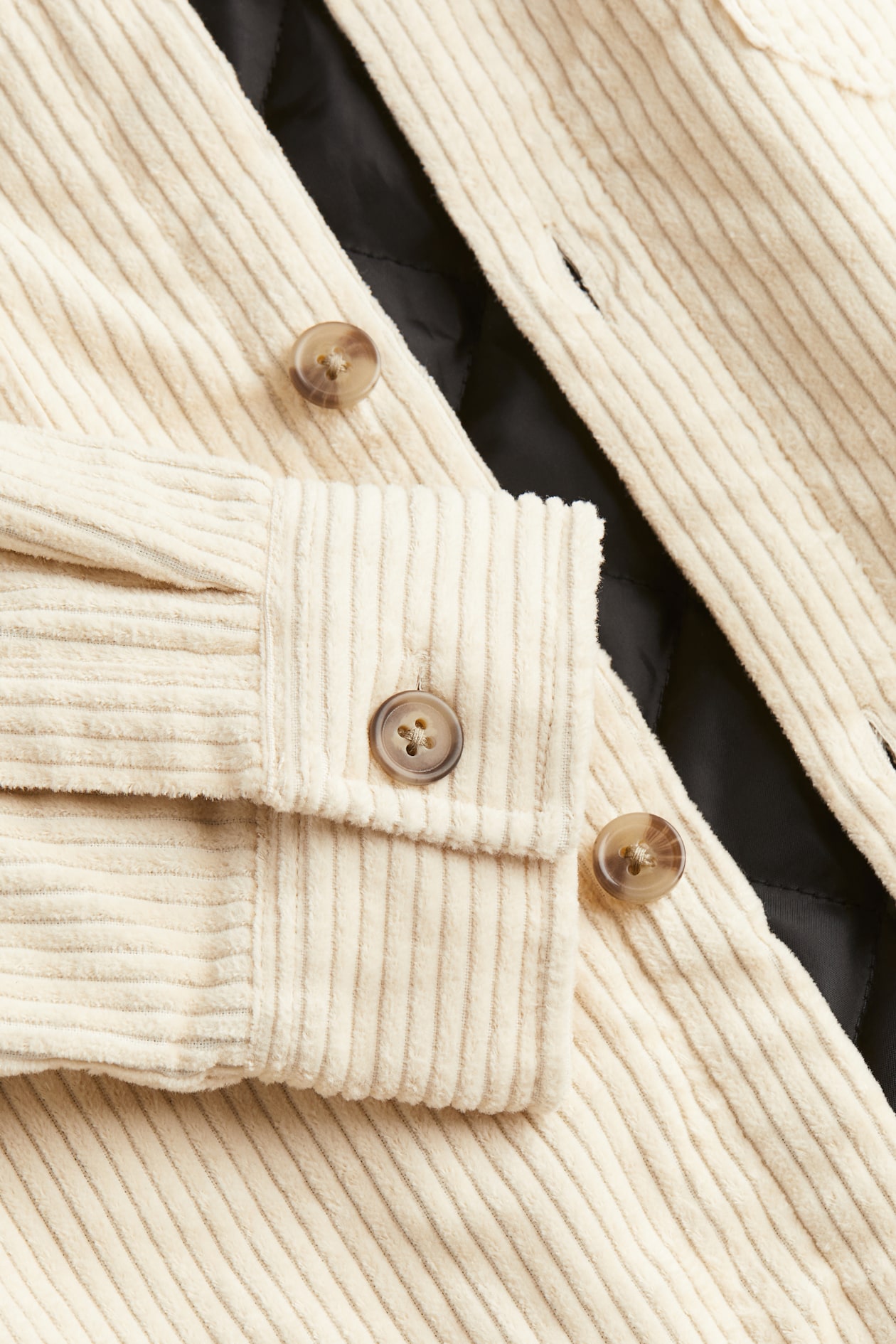 Loose Fit Corduroy Shacket - Cream - Men | H&M US