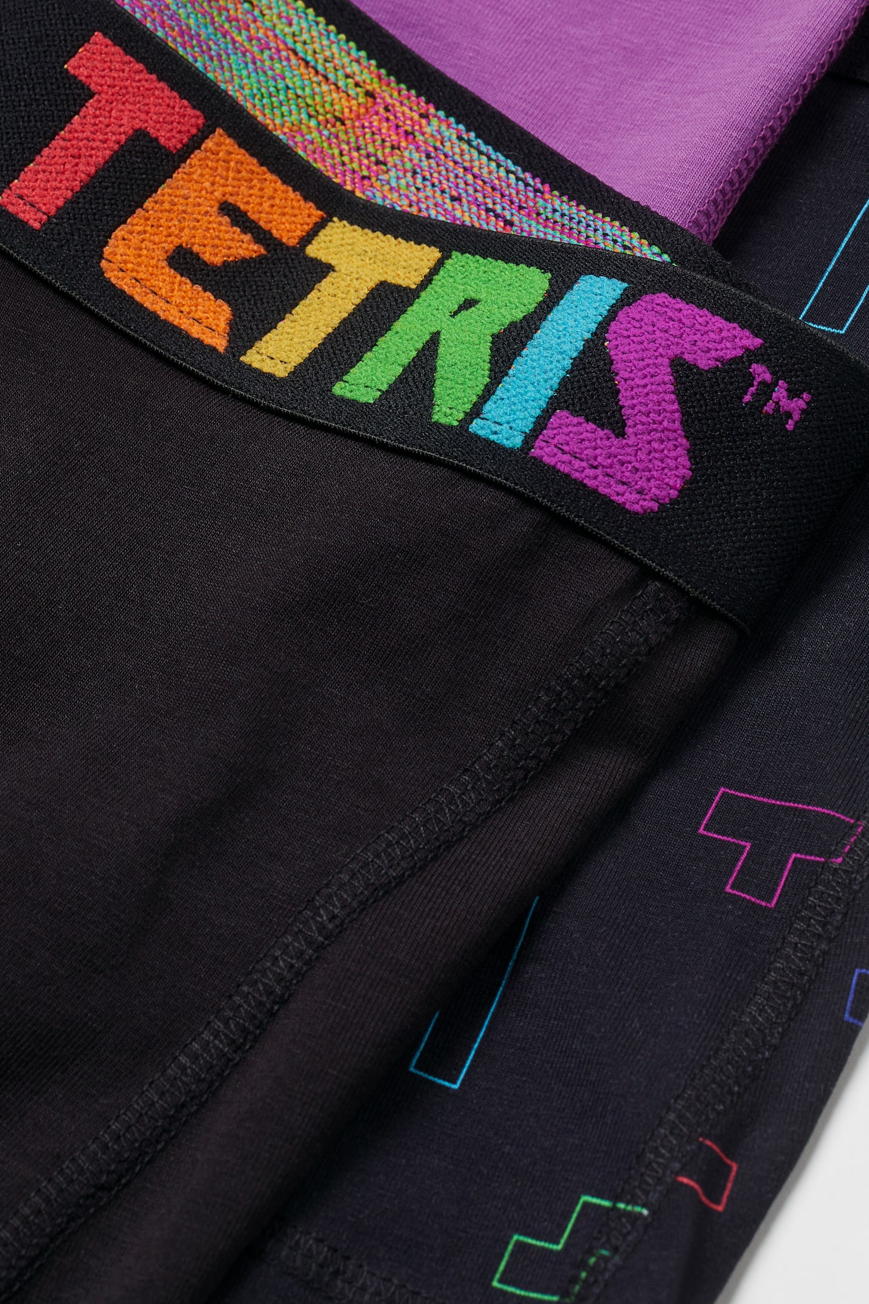 3-pack Short Cotton Boxer Shorts - Purple/Tetris - Men | H&M US
