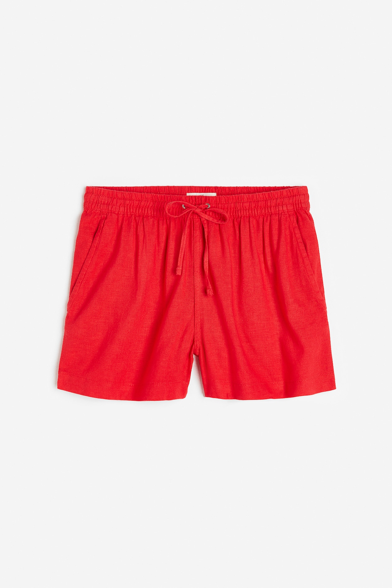 Short van linnenmix - Rood - DAMES | H&M NL
