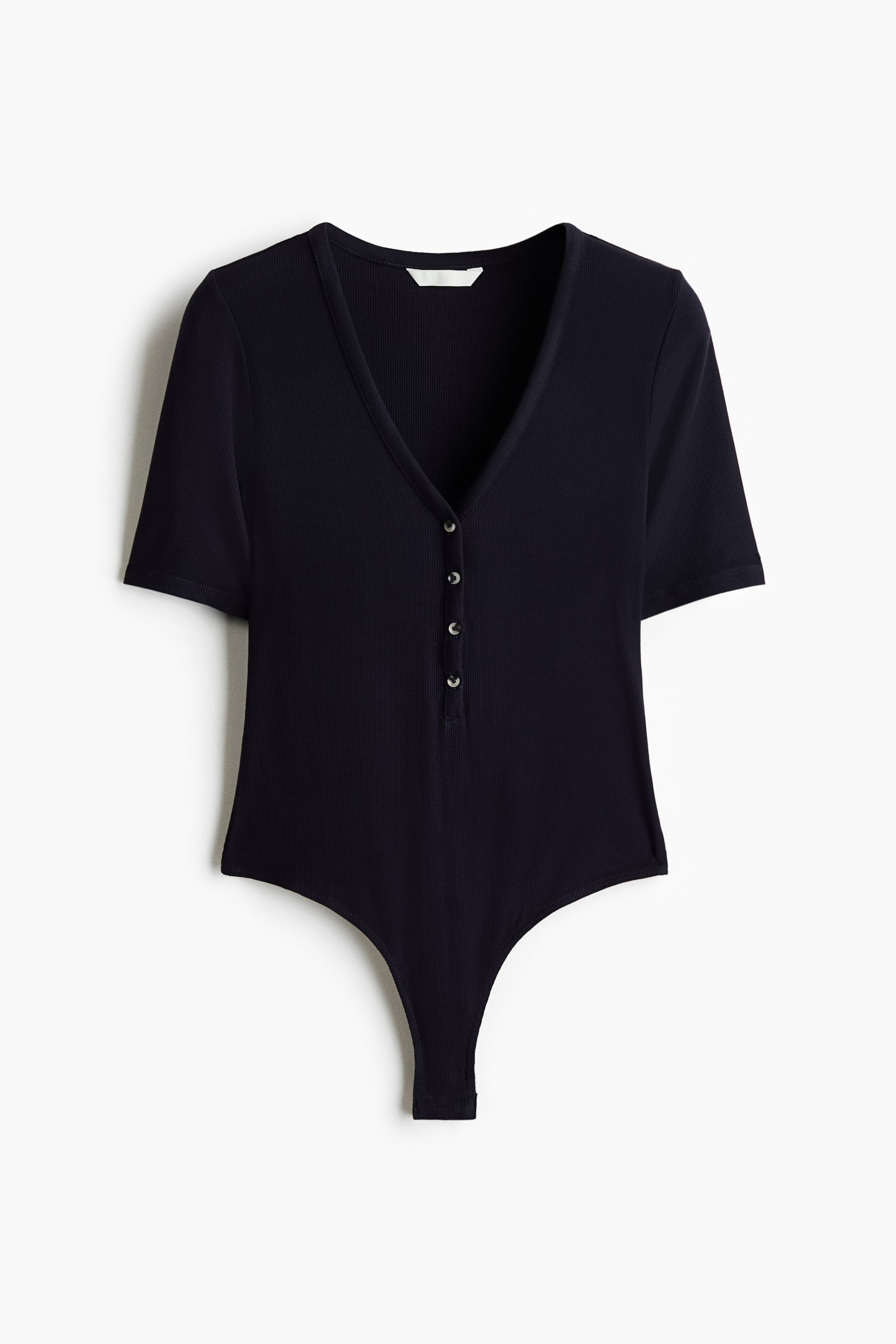 Women's Navy blue Short-Sleeved Viscose Bodysuit | H&M US