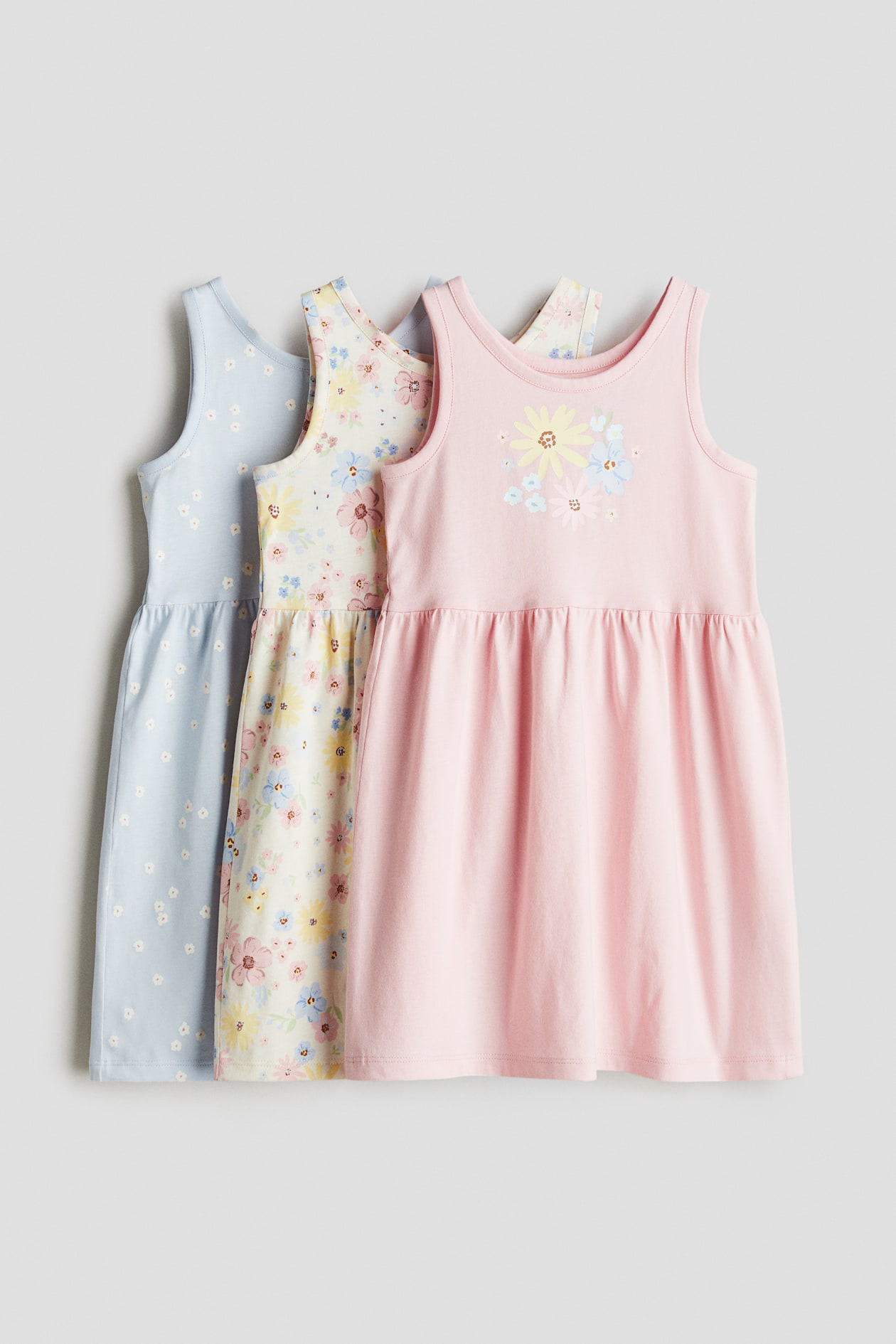 3-pack Vestidos de algodón con diseño - Crema/Floreado - Kids | H&M MX