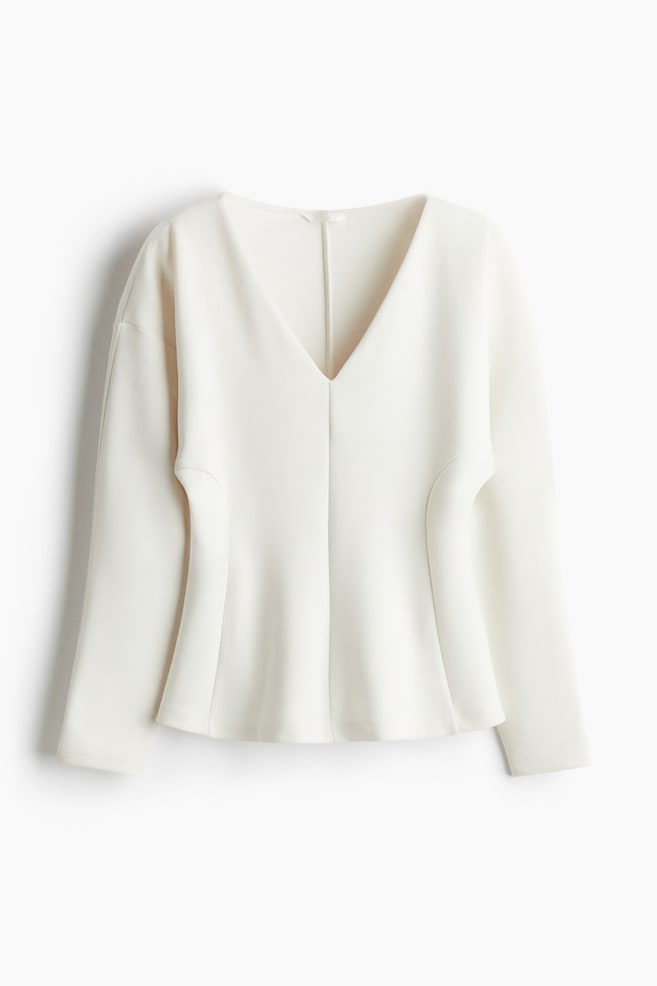 Women's White Waisted scuba top | H&M GB