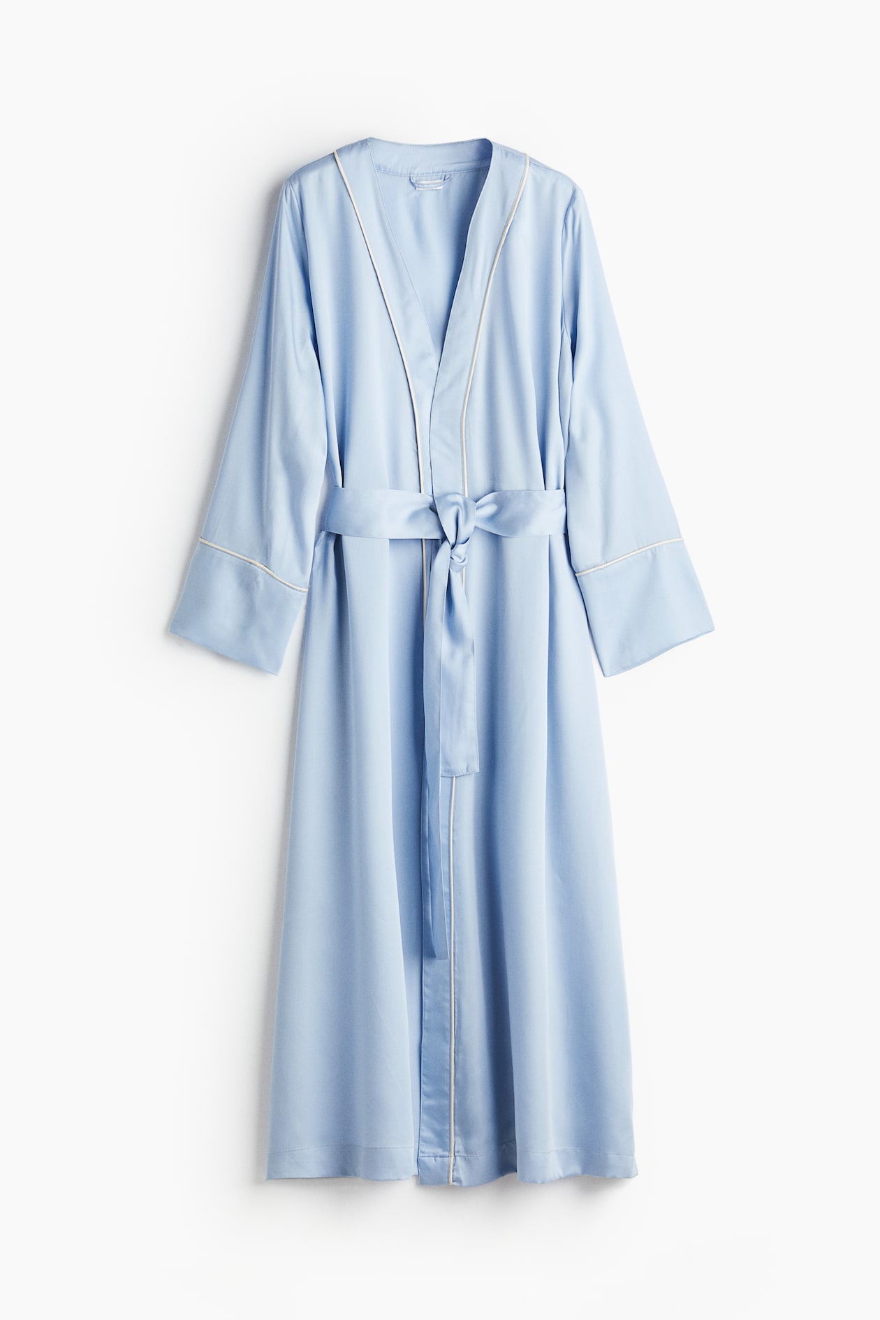 Robe de chambre en satin - Bleu clair - Home All | H&M CA