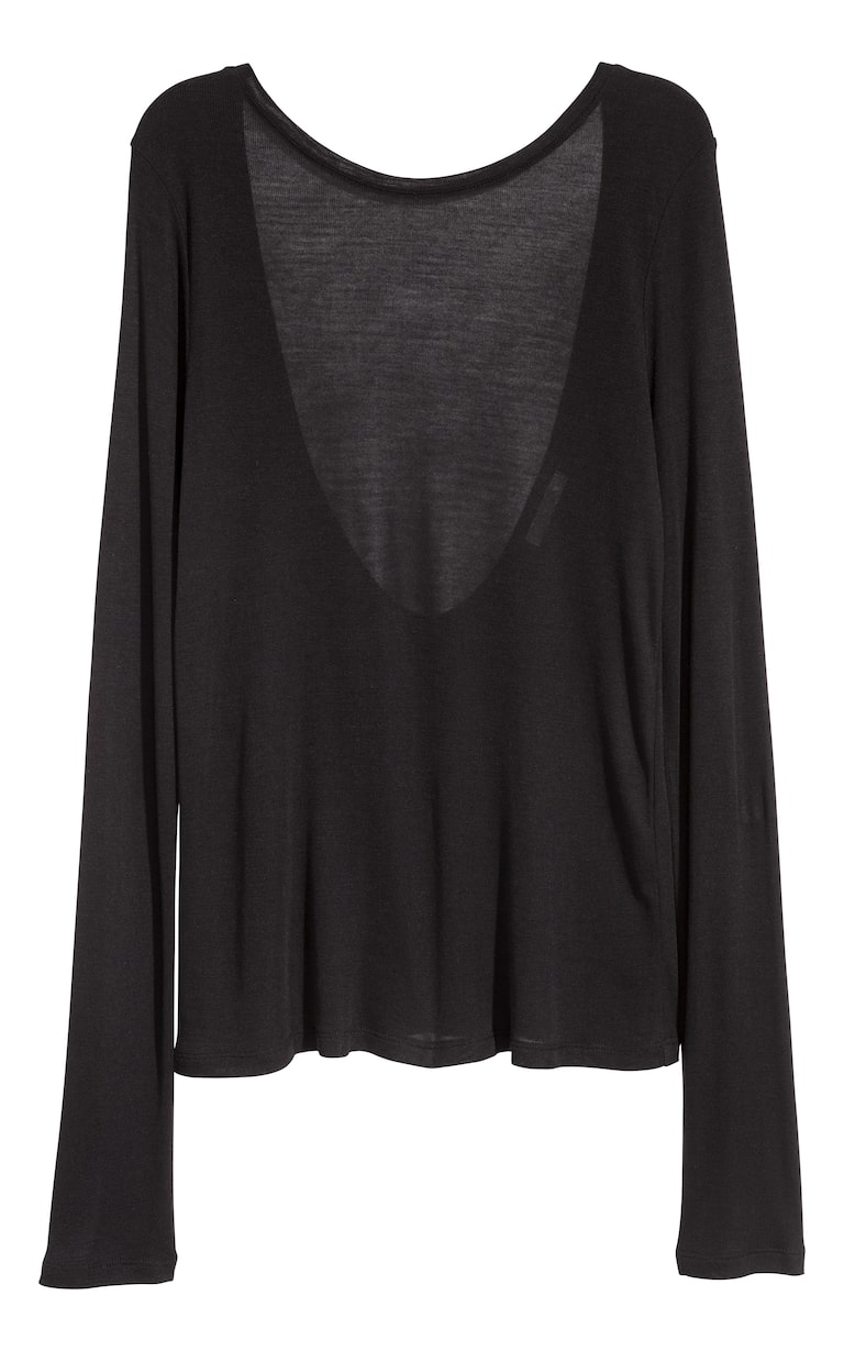 Top with Low-cut Back - Black - Ladies | H&M US