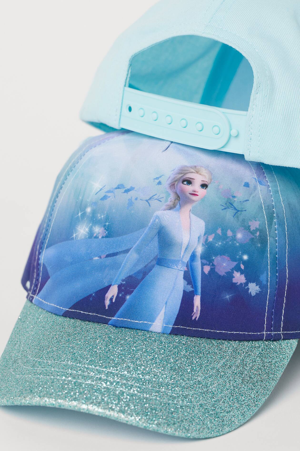2-pack Printed Twill Caps - Light turquoise/Frozen - Kids | H&M US