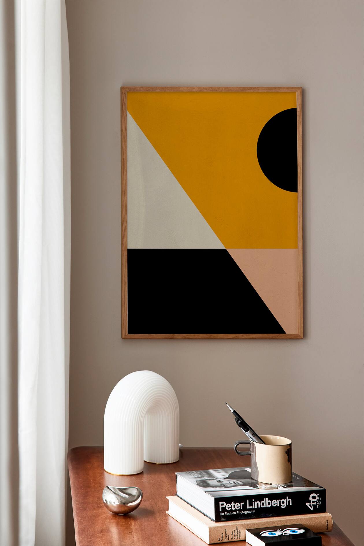 Yellow Graphic No.3 Poster - Yellow/beige/black - Postery - Home All ...