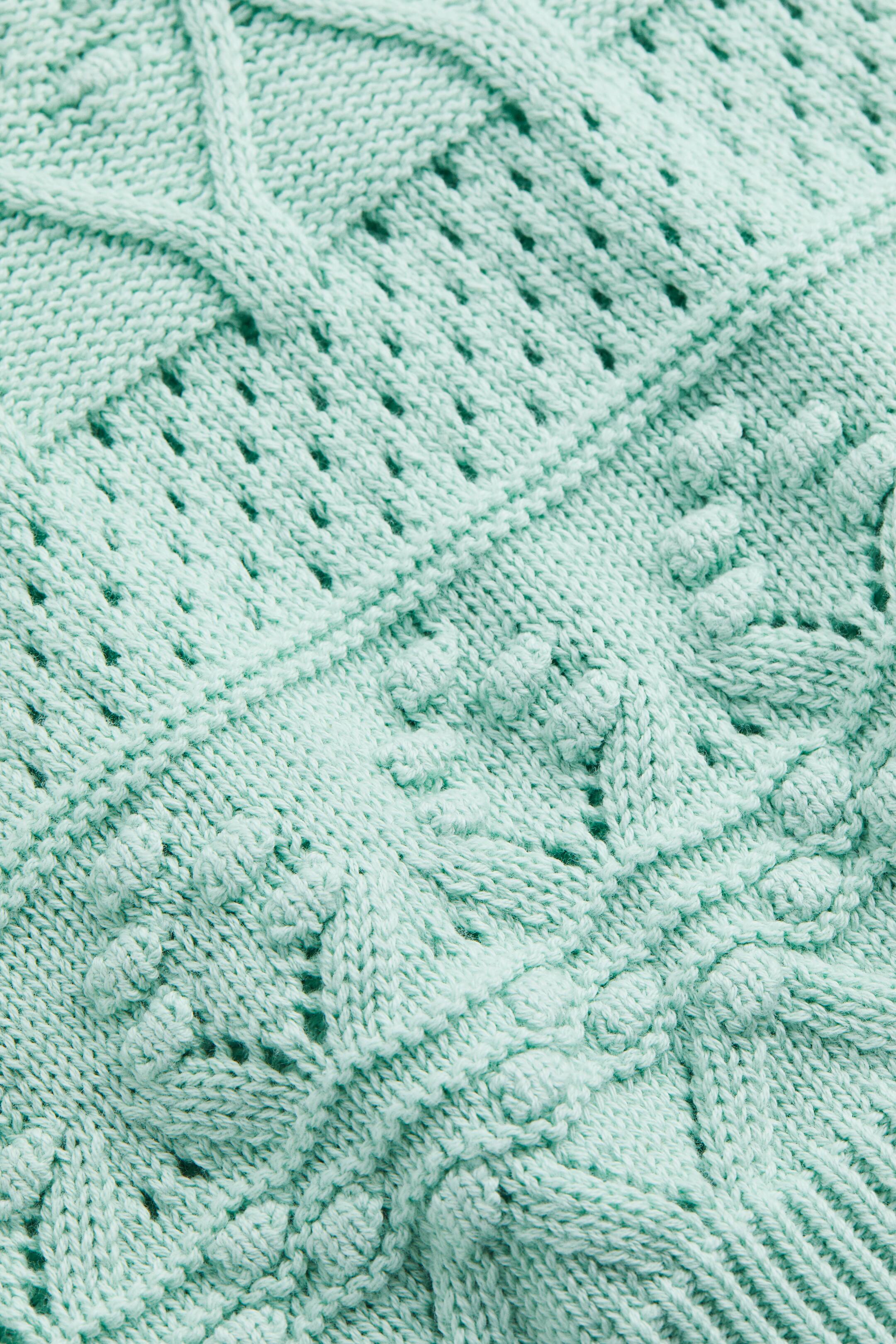 Mint green Textured-knit Sweater for kids | H&M CA