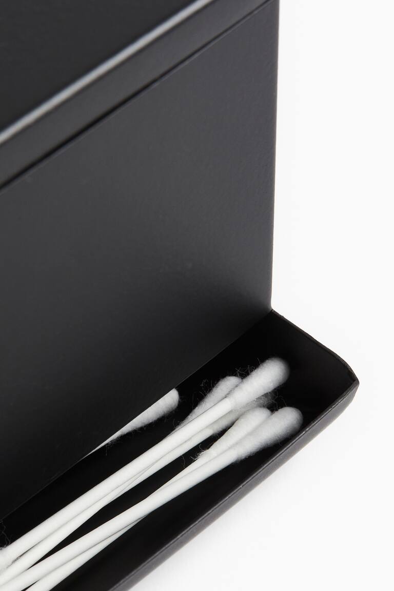 Metal Cotton Swab Dispenser - Black - Home All | H&M US