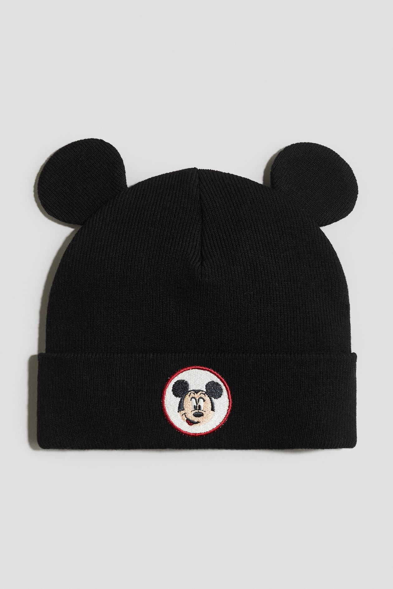 Black/Mickey Mouse Appliquéd Beanie for kids | H&M CA