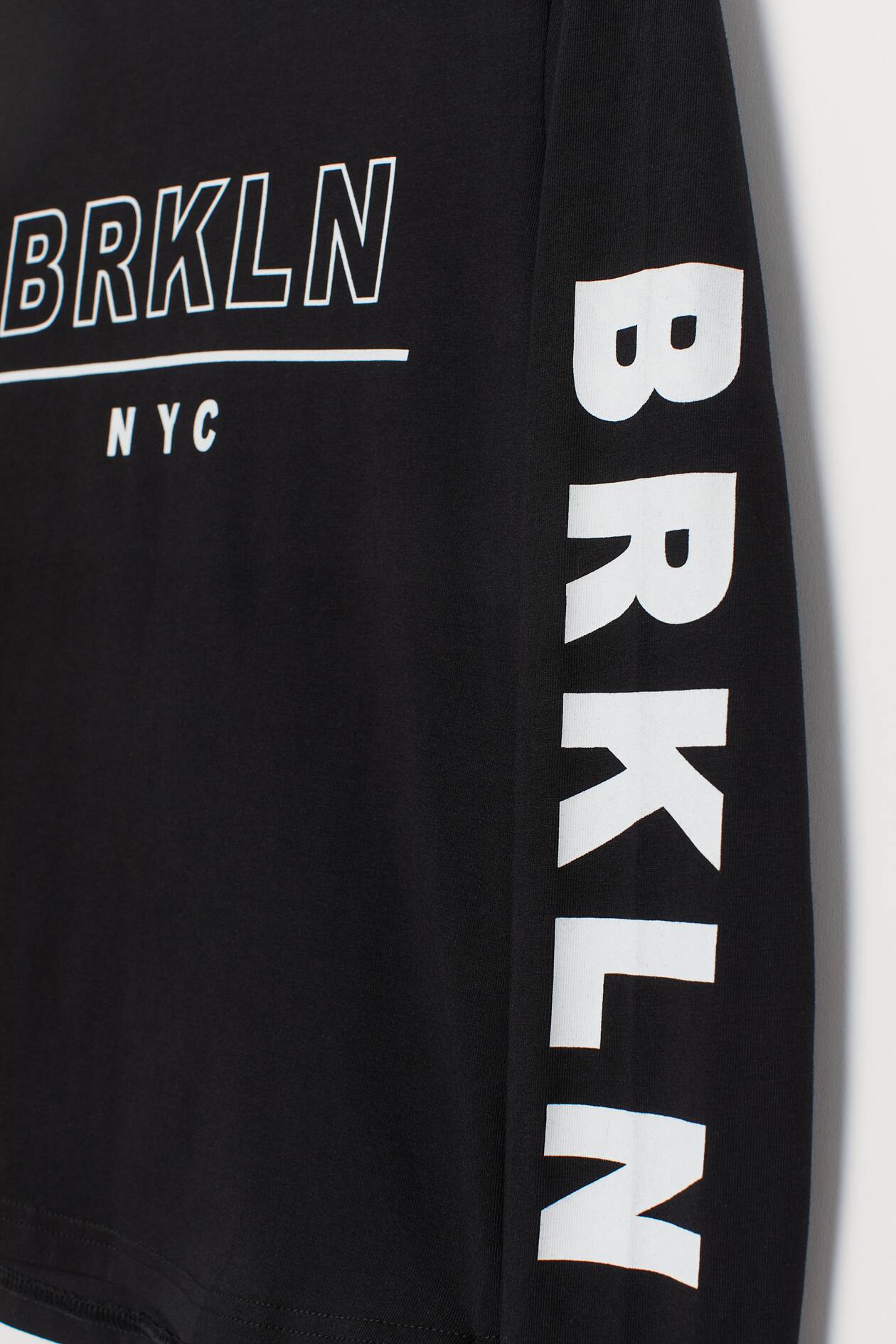 Jersey Top with Printed Design - Black/Brkln - Kids | H&M US