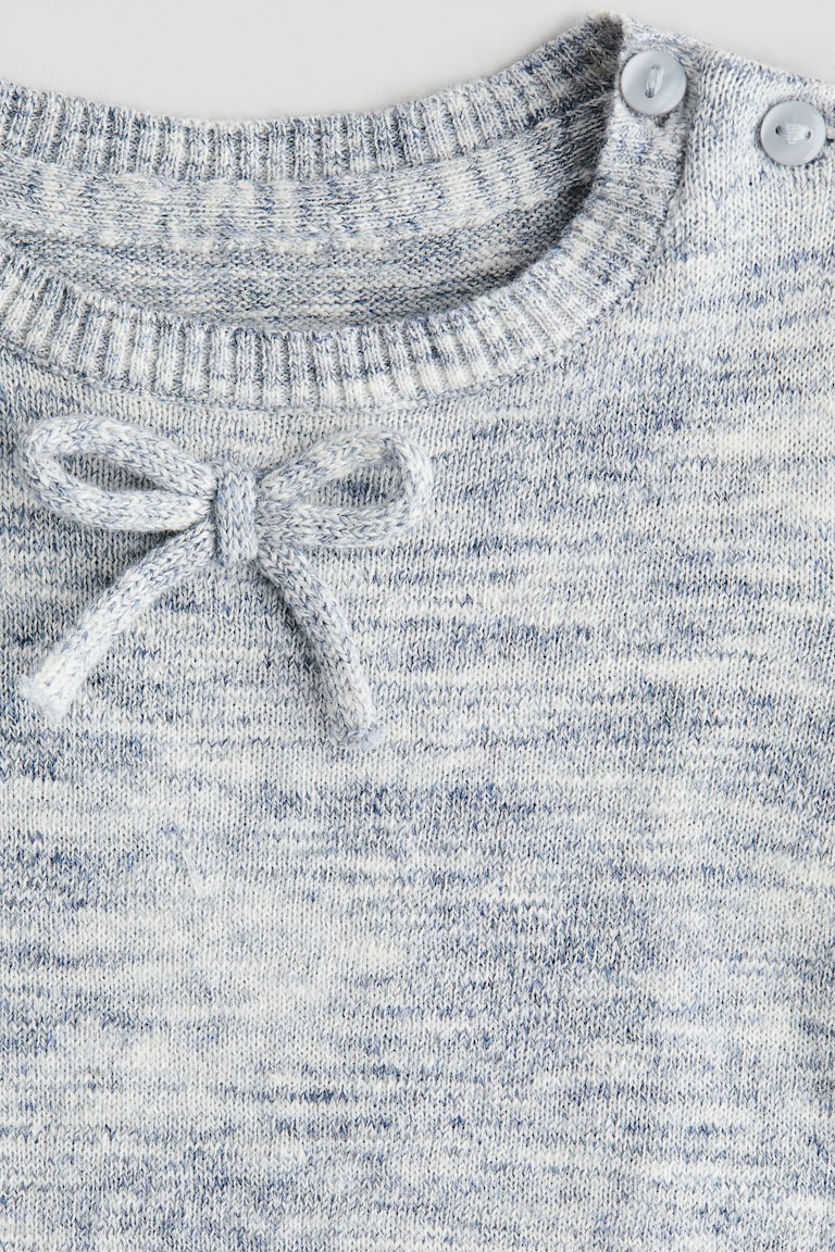 Fine-Knit Top - Blue melange - Kids | H&M US