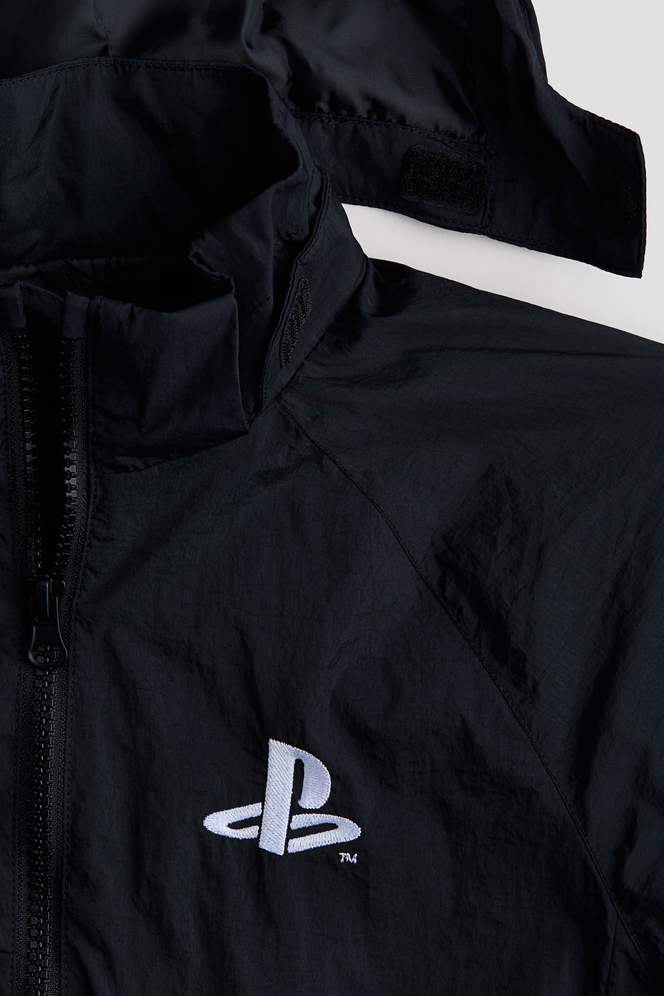 Black/PlayStation Hooded Nylon Windbreaker for kids | H&M US