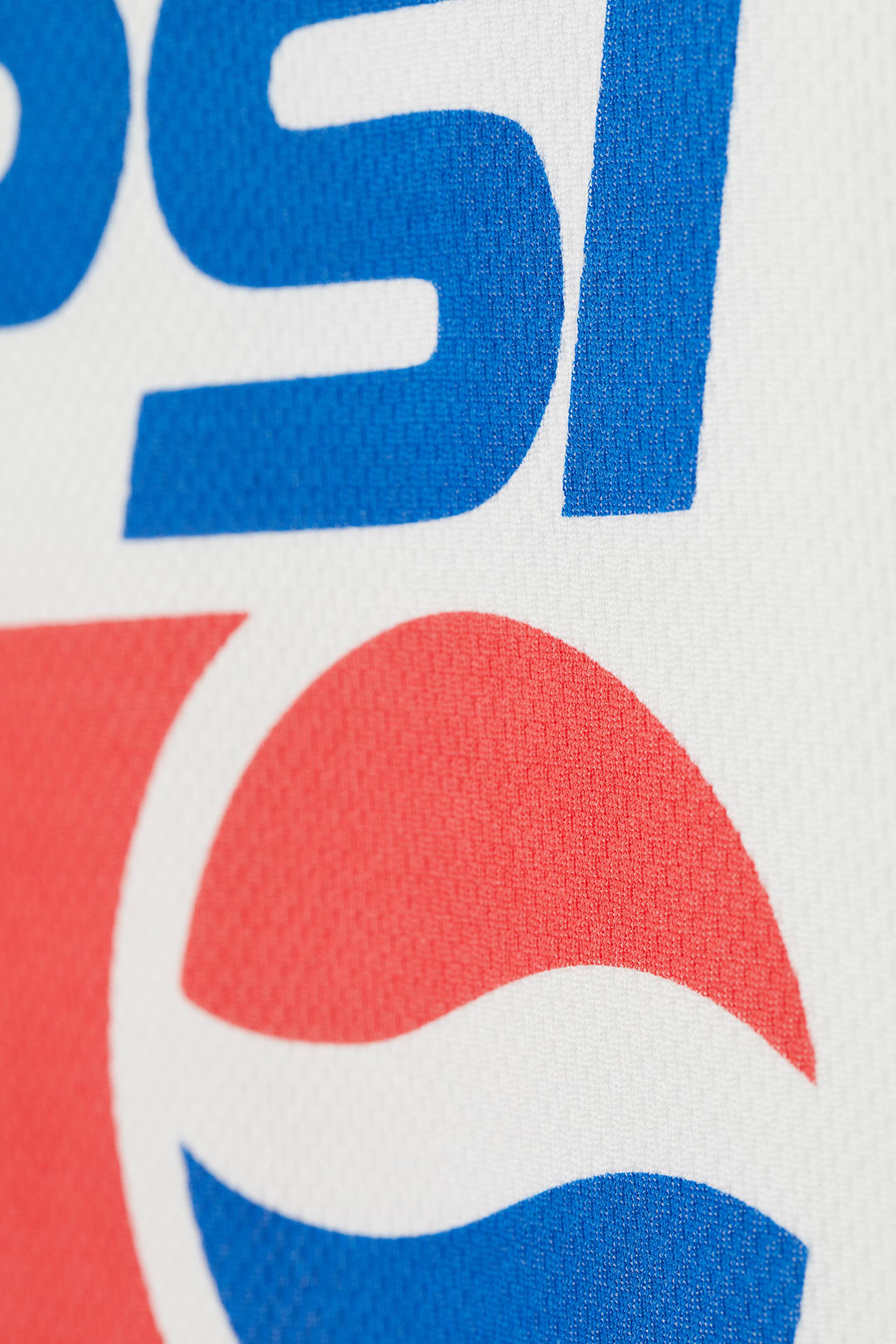 Tank Top with Motif - Round Neck - Sleeveless - White/Pepsi - Men | H&M CA