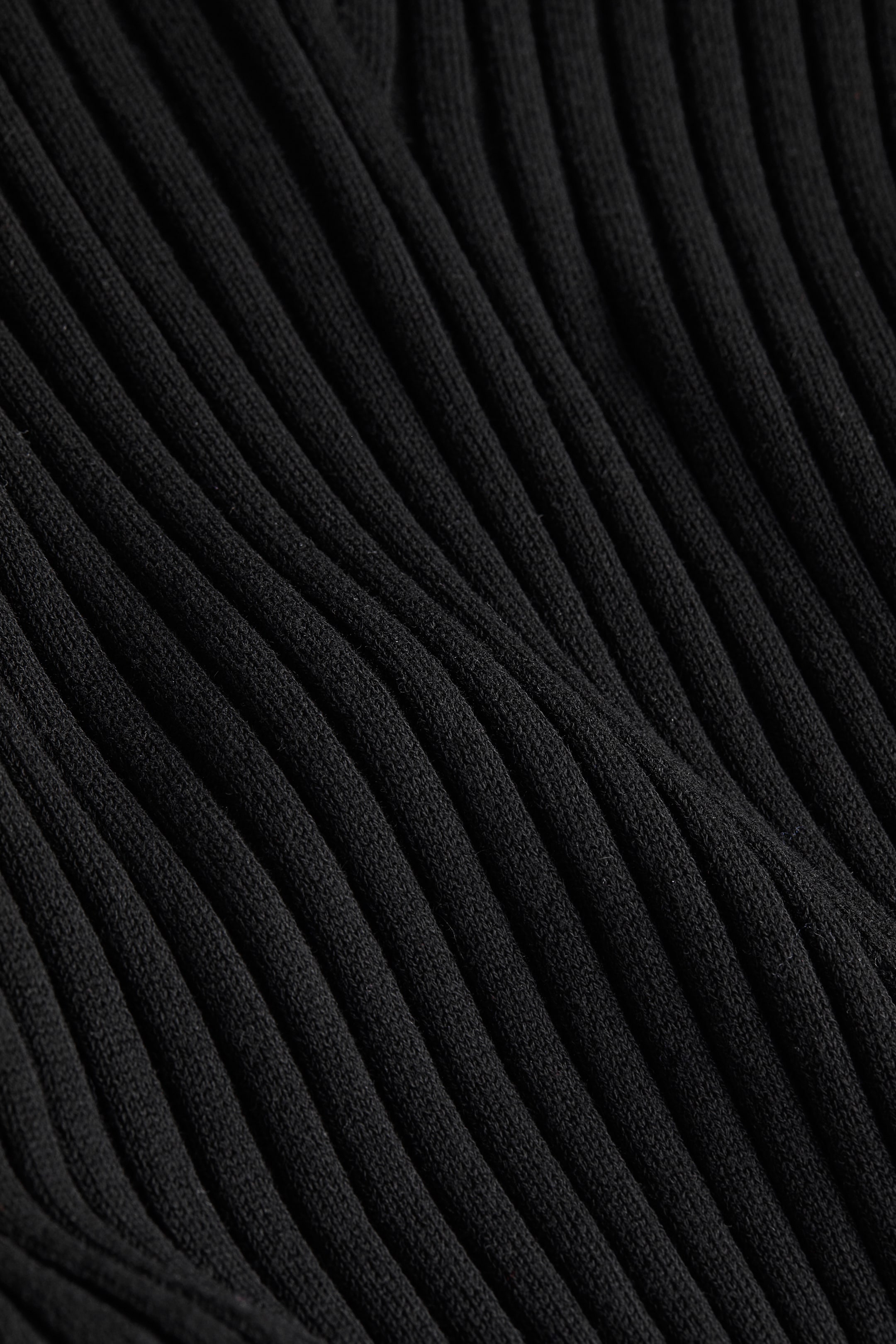 Ribstrikket kjole - Sort - DAME | H&M DK