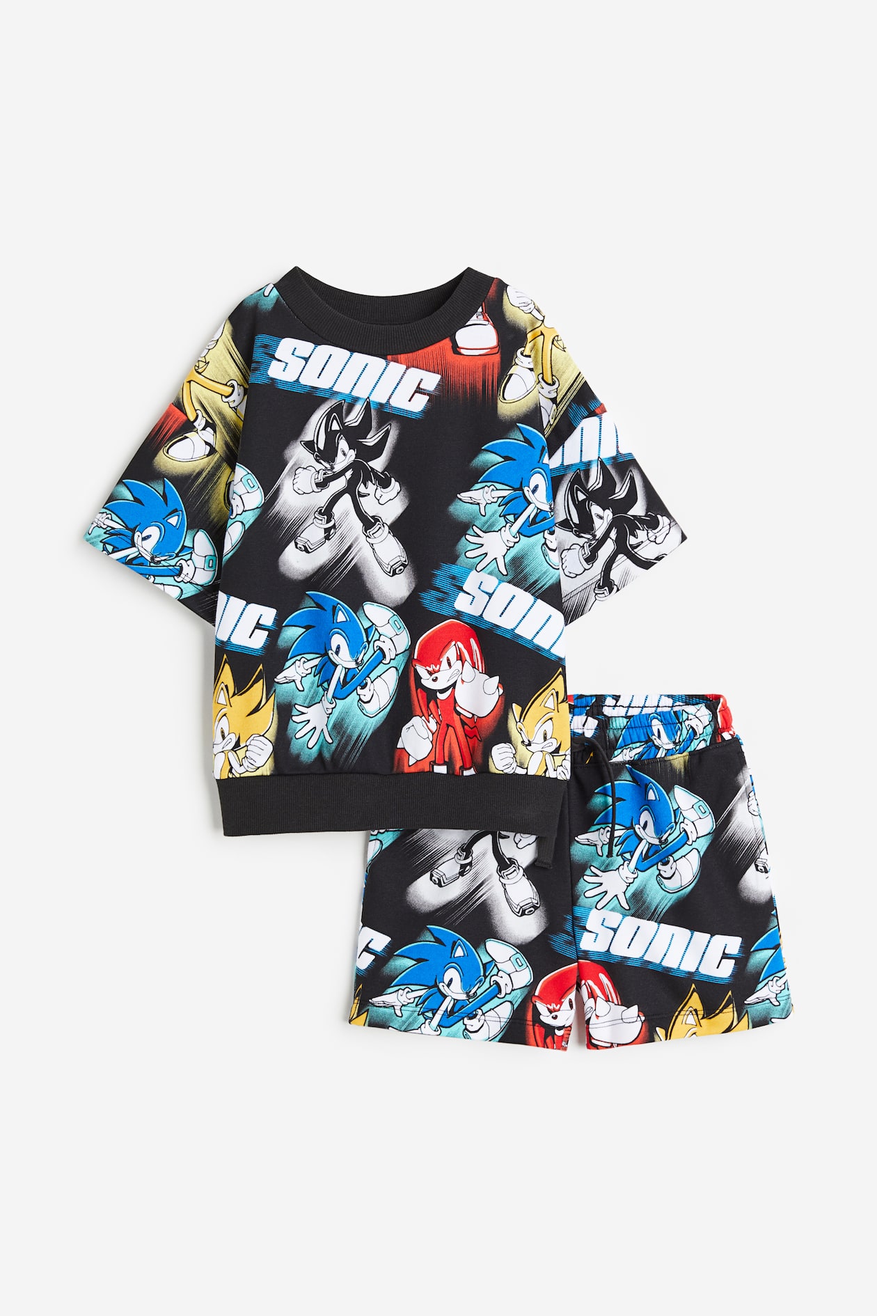 Conjunto de 2 piezas en french terry - Negro/Sonic the Hedgehog - Kids ...