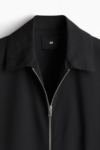 Men’s Black Regular Fit Twill Jacket | H&M US