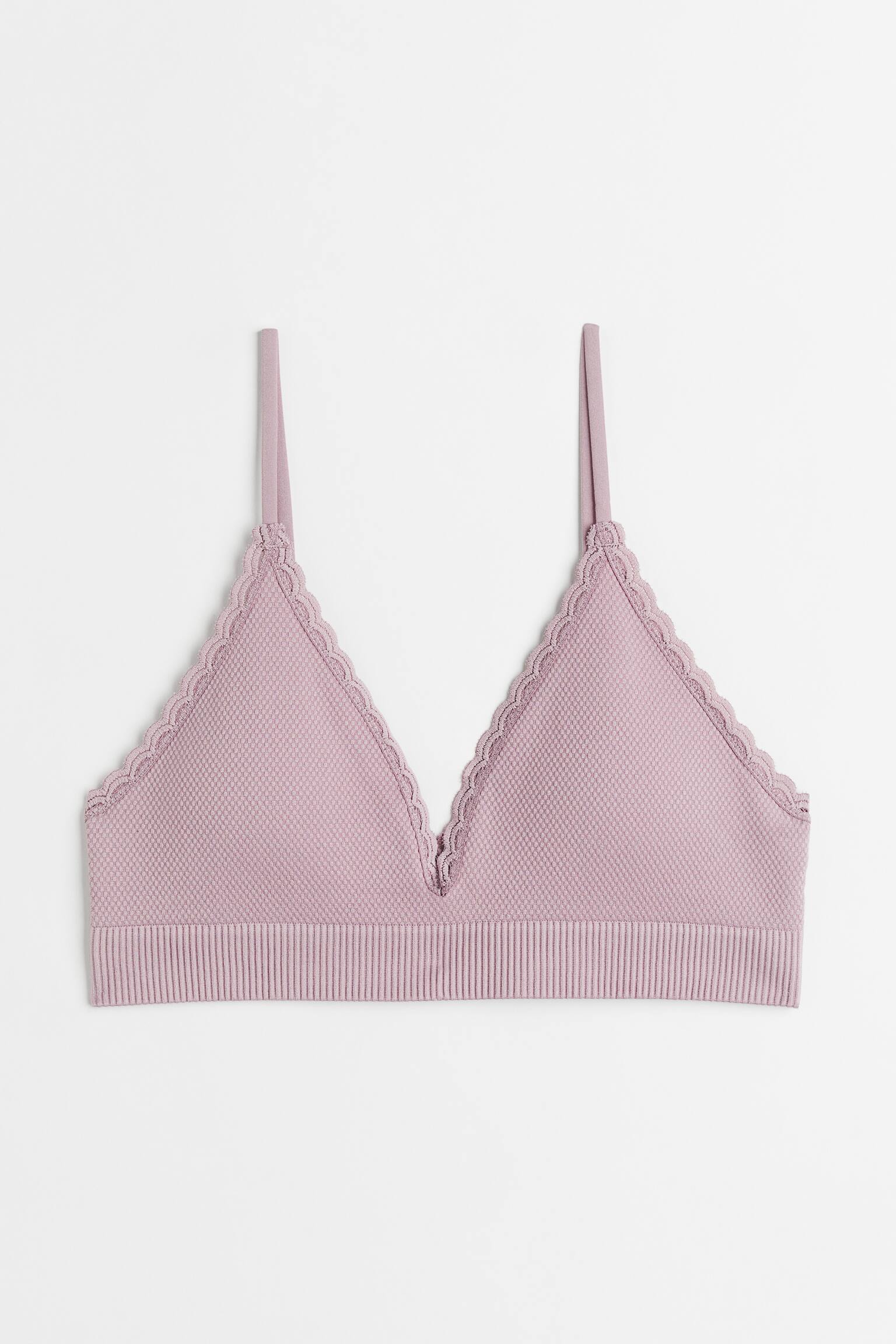 Seamless padded jersey bra - Purple - Ladies | H&M