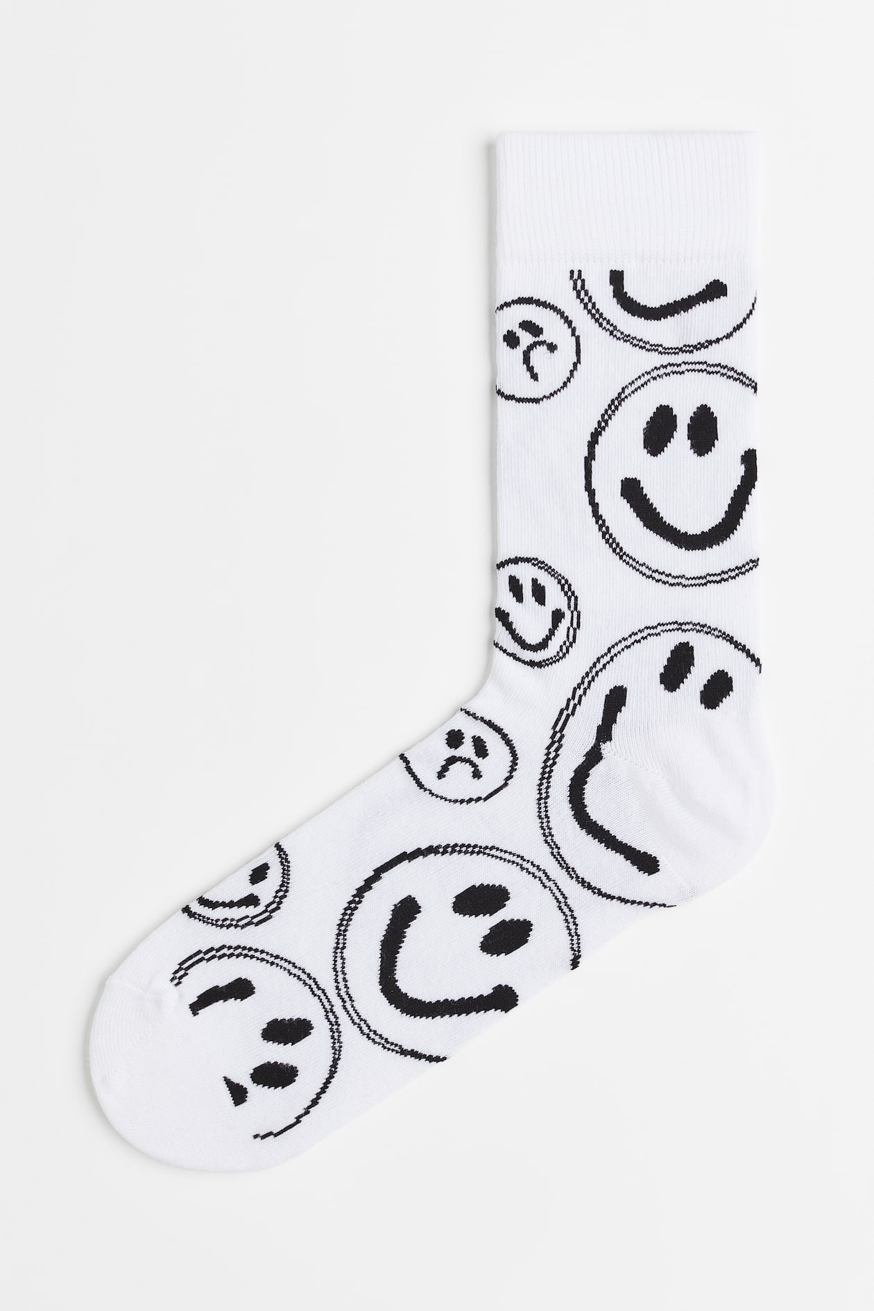 Patterned socks - White/Happy faces - Men | H&M GB