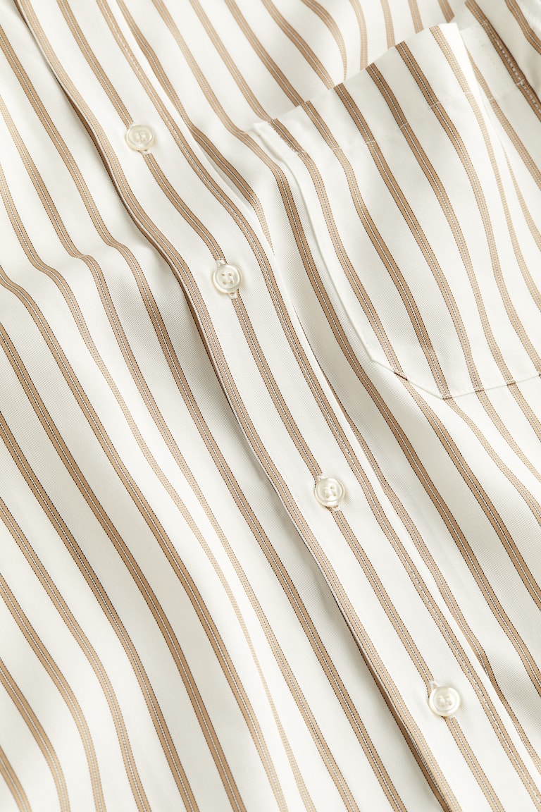 Loose-fit shirt - White/Striped - Ladies | H&M GB