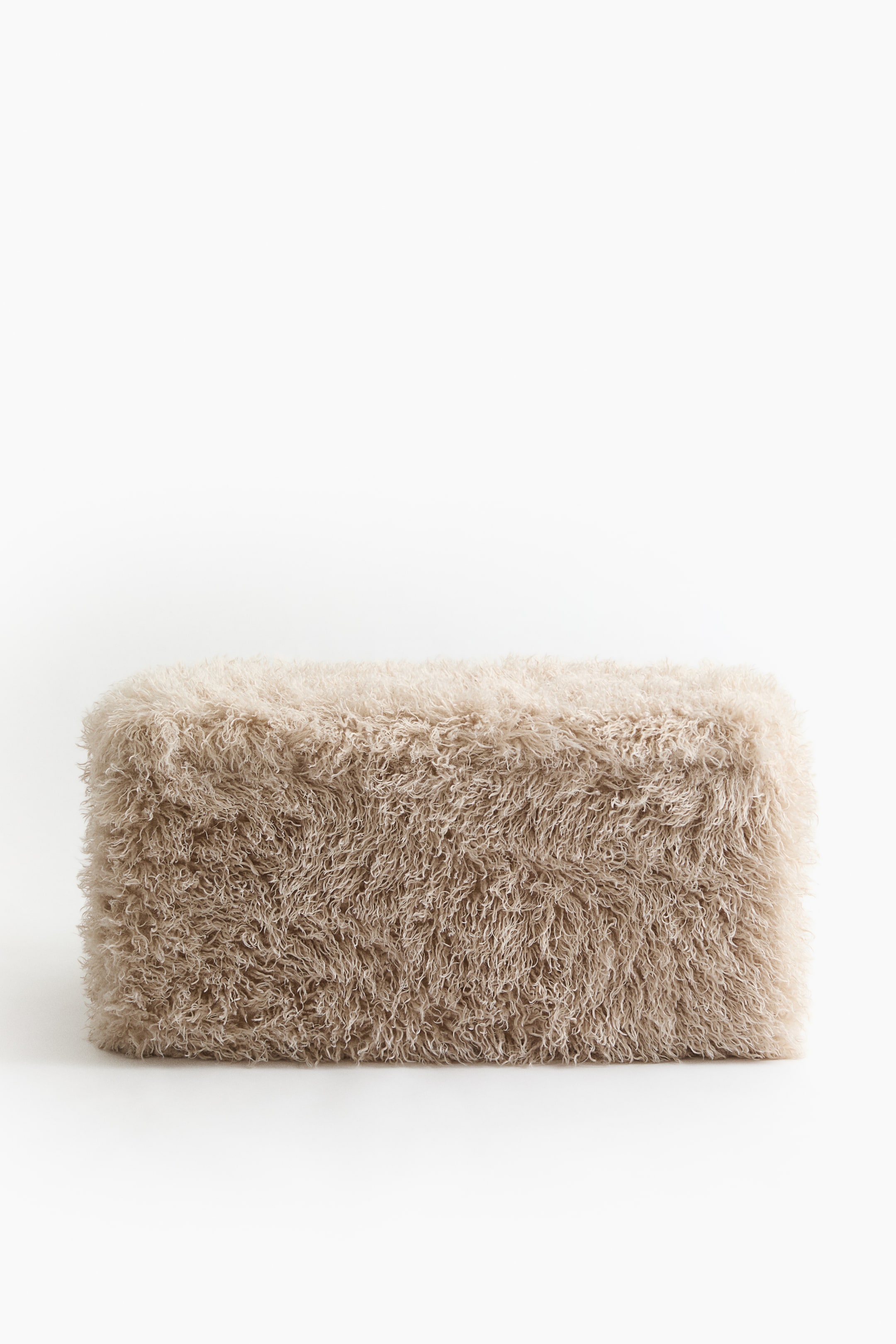Light beige Fluffy pouf at H&M Home | H&M GB