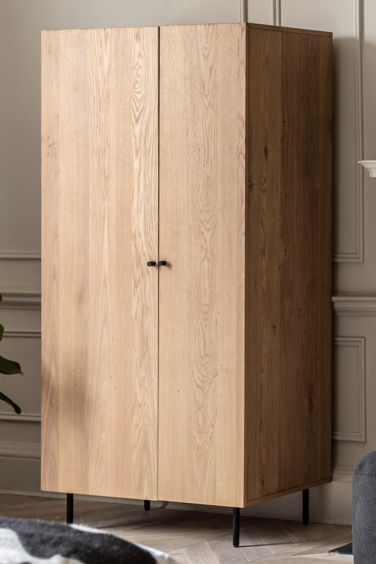 2 Door Wood Veneer Wardrobe - Natural - Gallery Direct - Home All | H&M GB