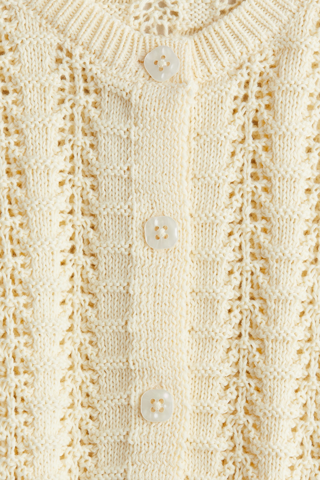 Light yellow Pointelle-Knit Cardigan for kids | H&M US
