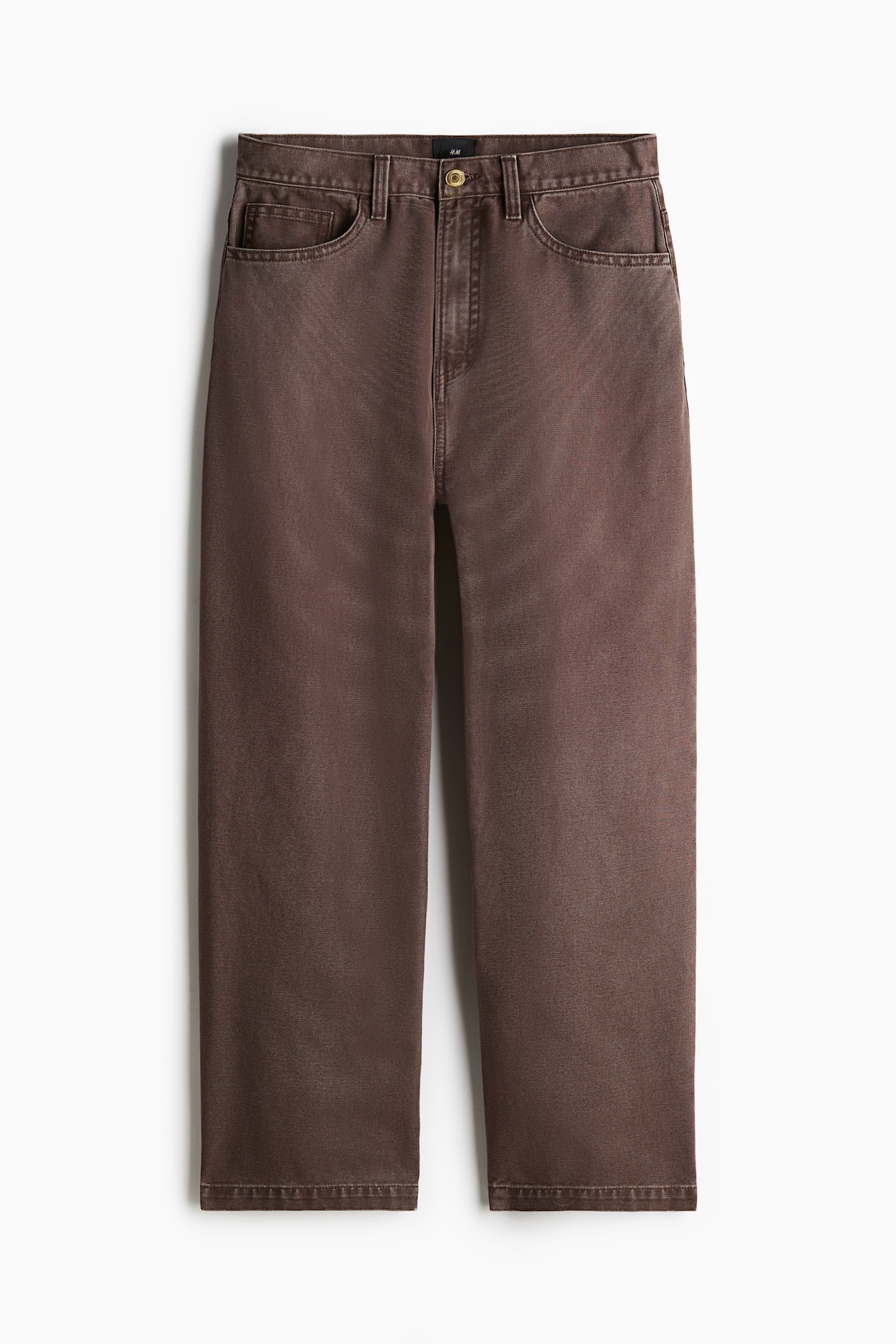 Men’s Dark brown Baggy Canvas Pants | H&M CA