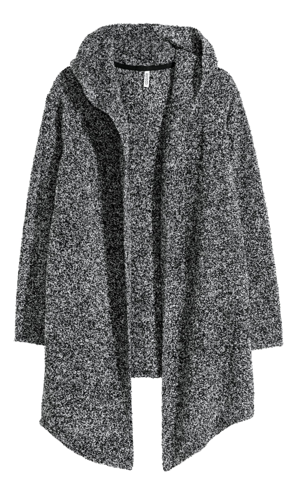 Hooded Cardigan - Black melange - Ladies | H&M US