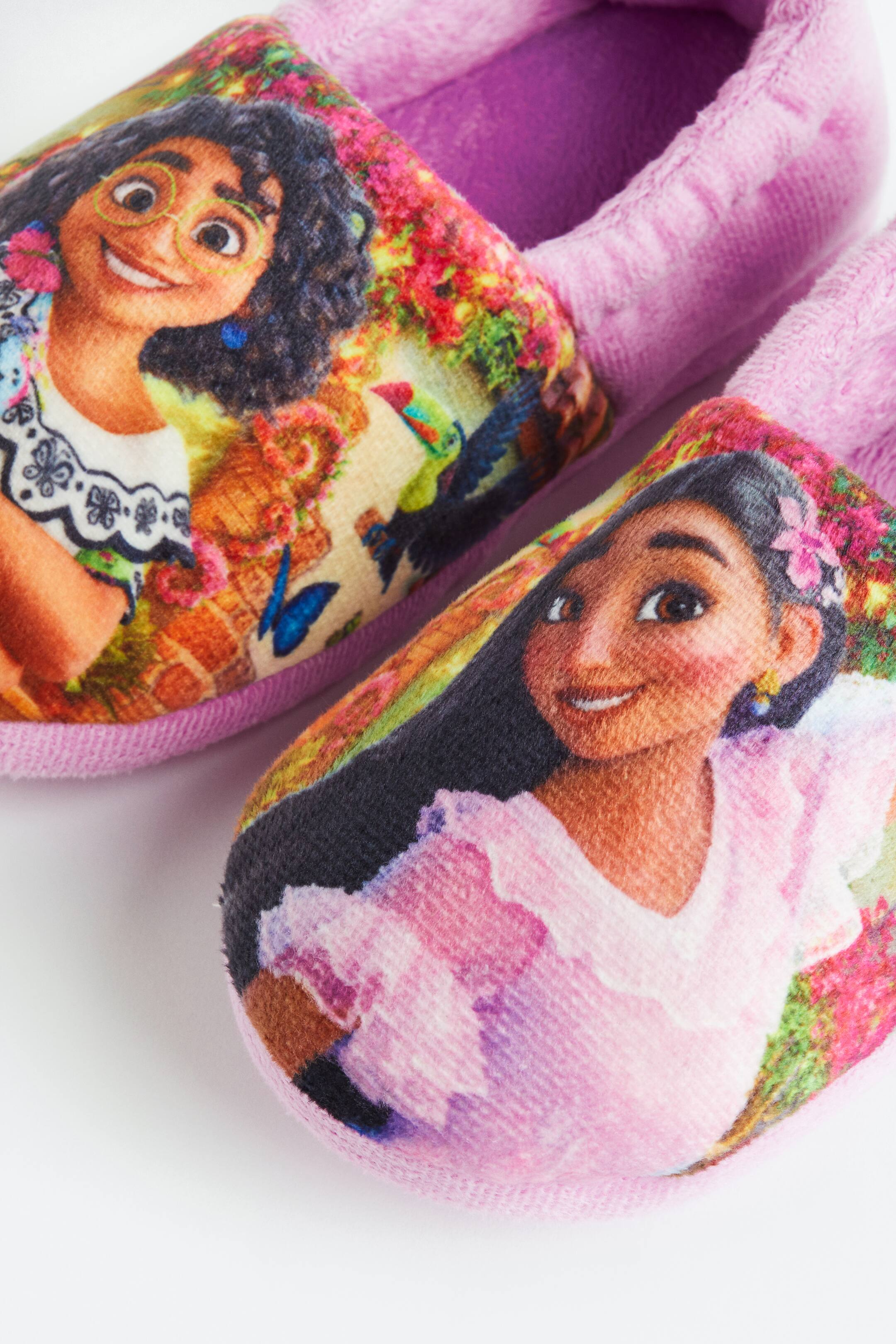 Print-motif velour slippers - Light purple/Encanto - Polyester - Kids ...