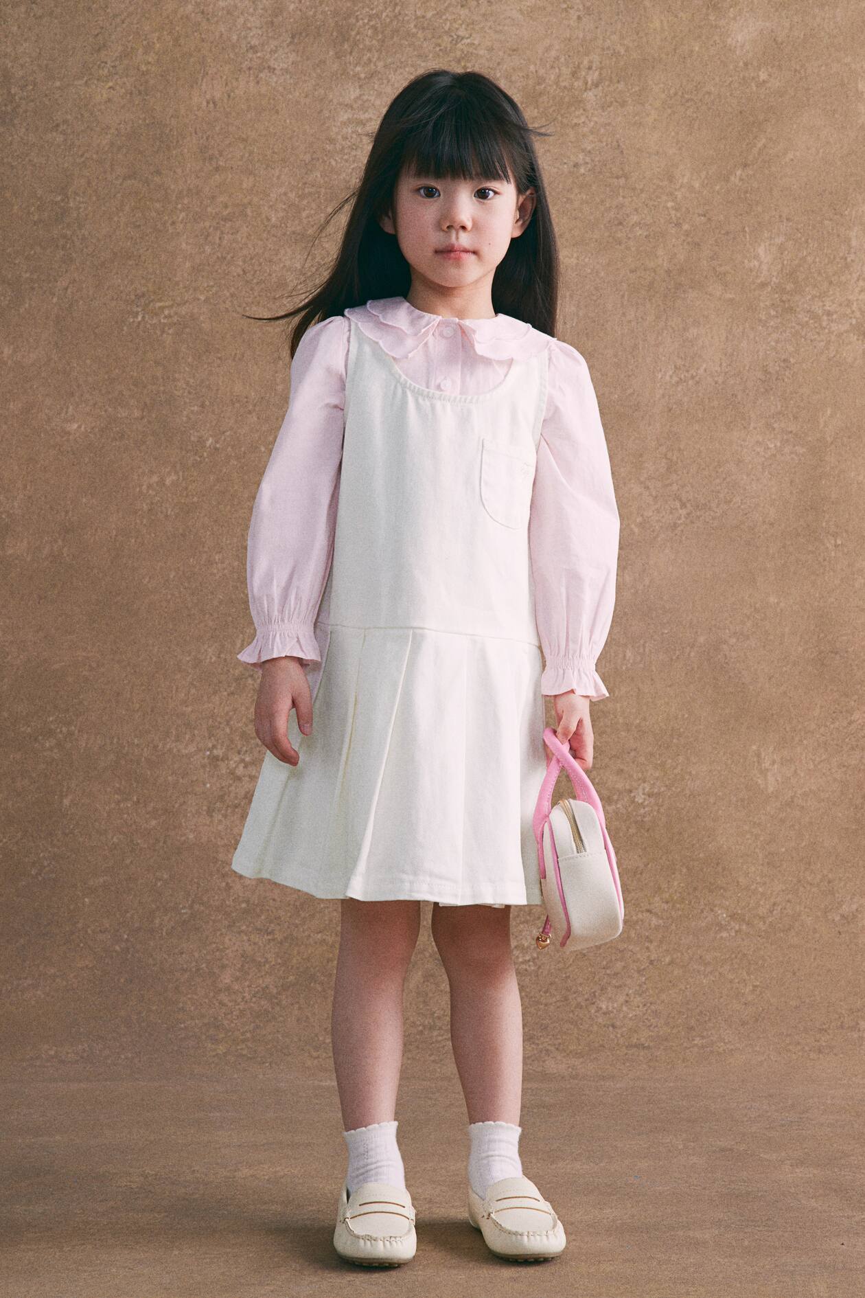 데님 플리츠 드레스 - 화이트 - Kids | H&M KR