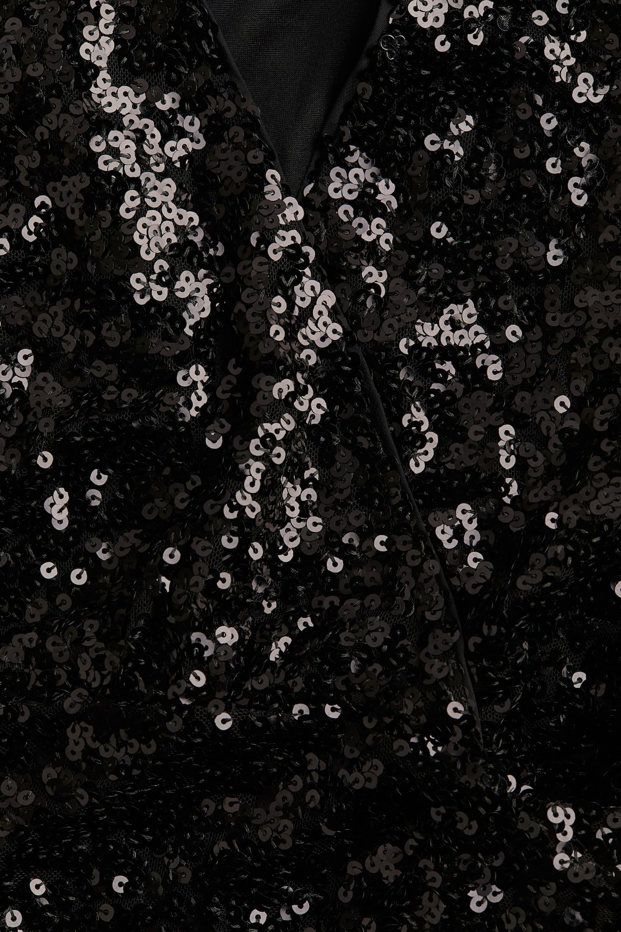 Women's Black Sequined Wrap Dress | H&M US