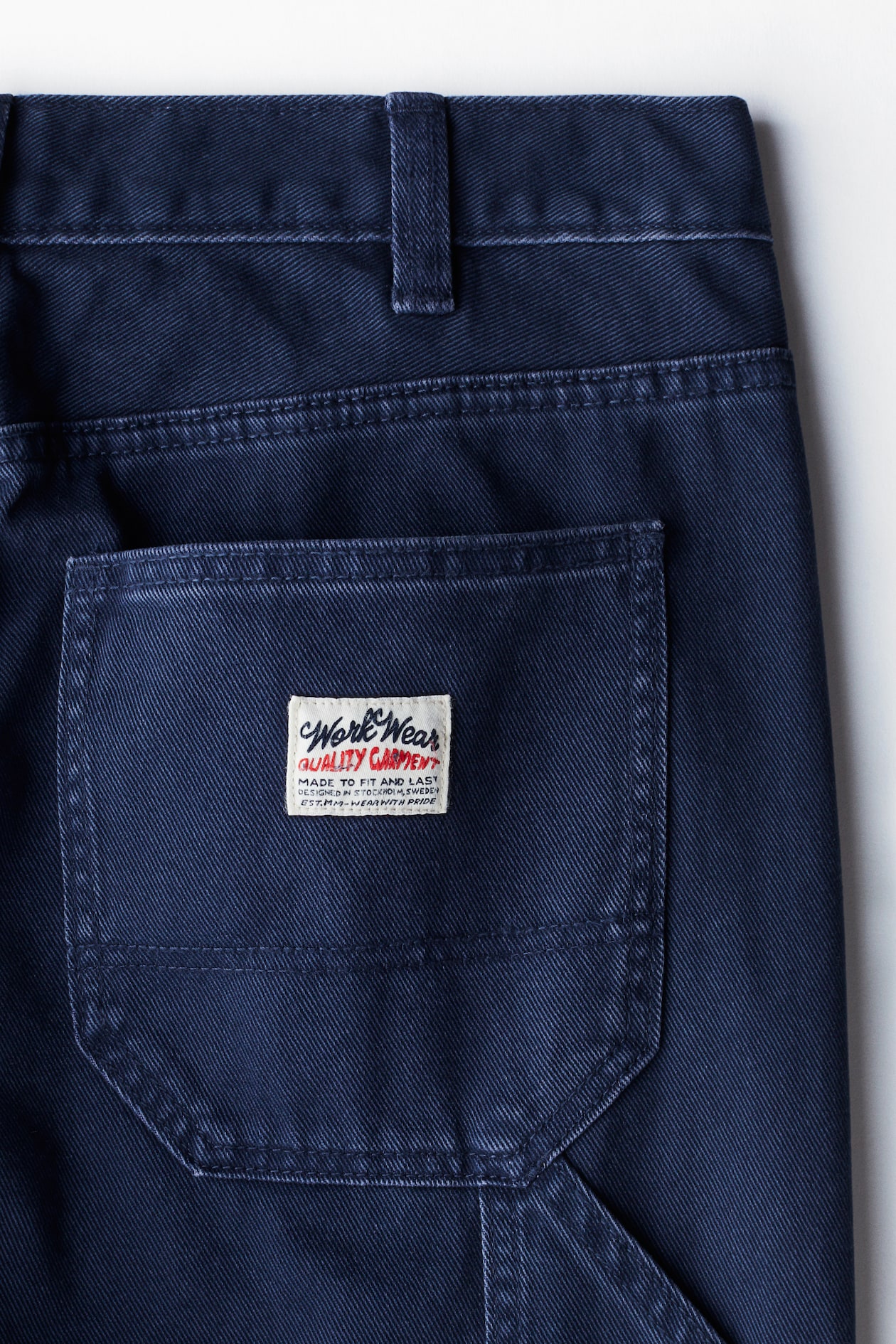 Men’s Navy blue Relaxed-Fit Work Pants | H&M CA