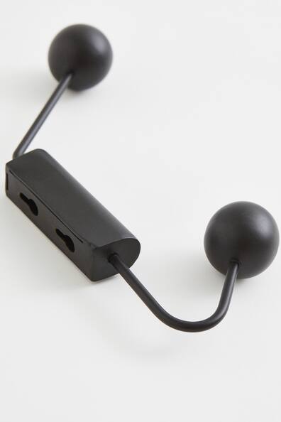 Wood and Metal Wall Hanger Rack - Black - Home All | H&M CA