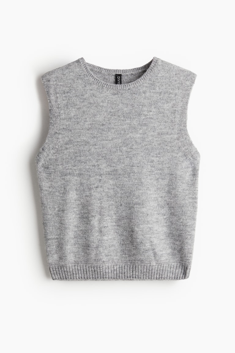 Women's Gray melange Sweater Vest | H&M US