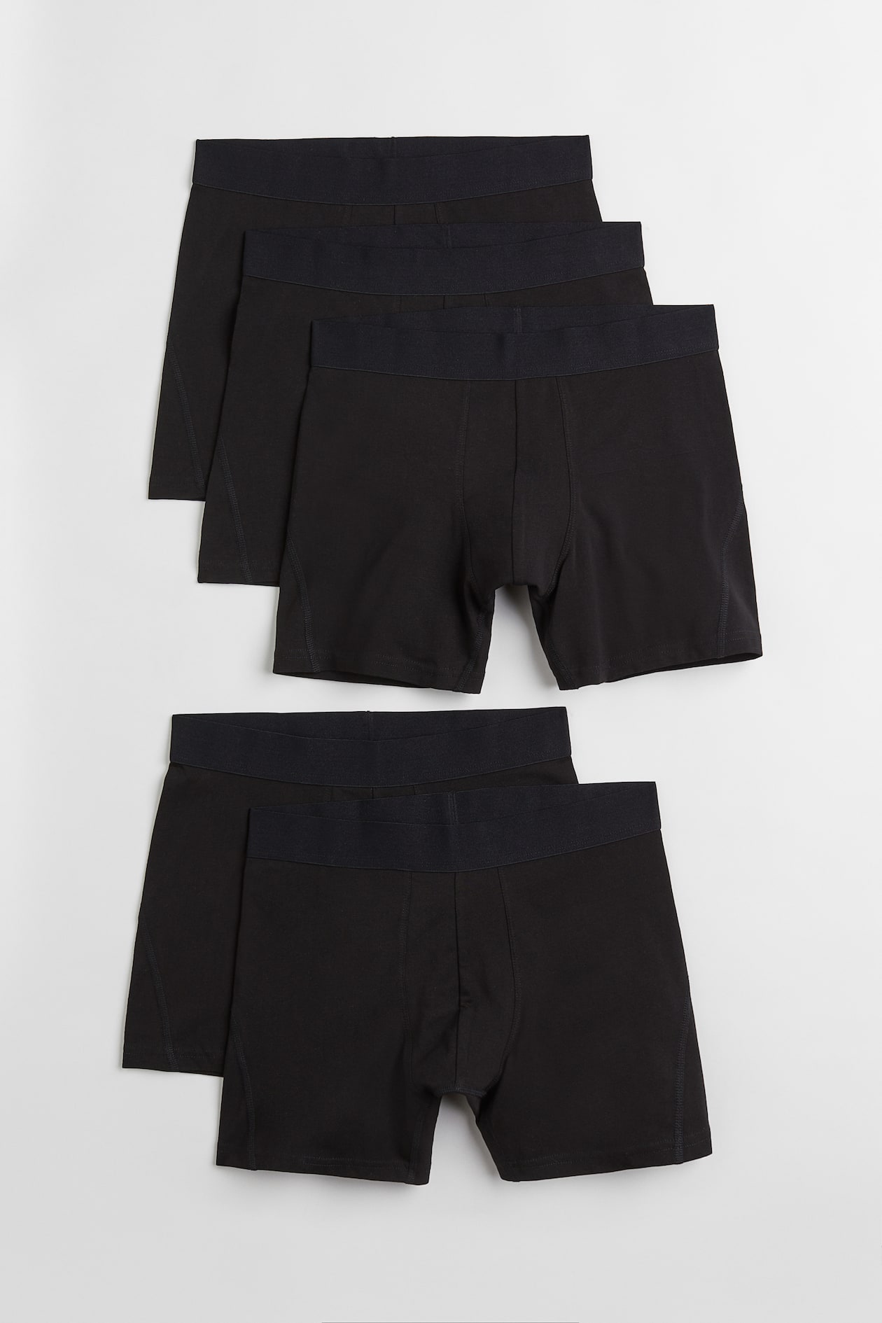 5-pack mid trunks with Lycra® - Black - Men | H&M GB
