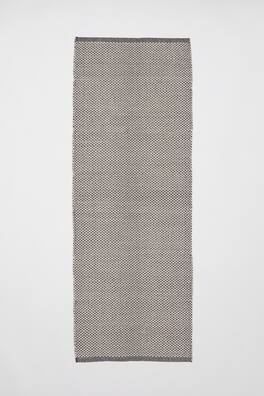 Patterned cotton rug - Natural white/Black - Home All | H&M IE