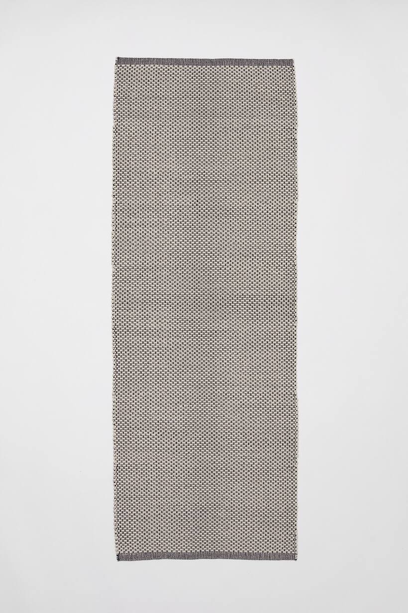 Patterned cotton rug - Natural white/Black - Home All | H&M IE