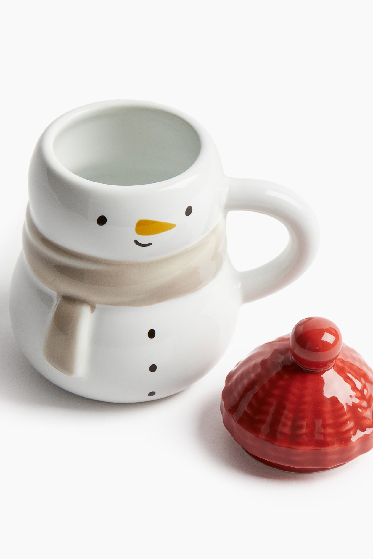 White/snowman Porcelain Mug at H&M Home | H&M US
