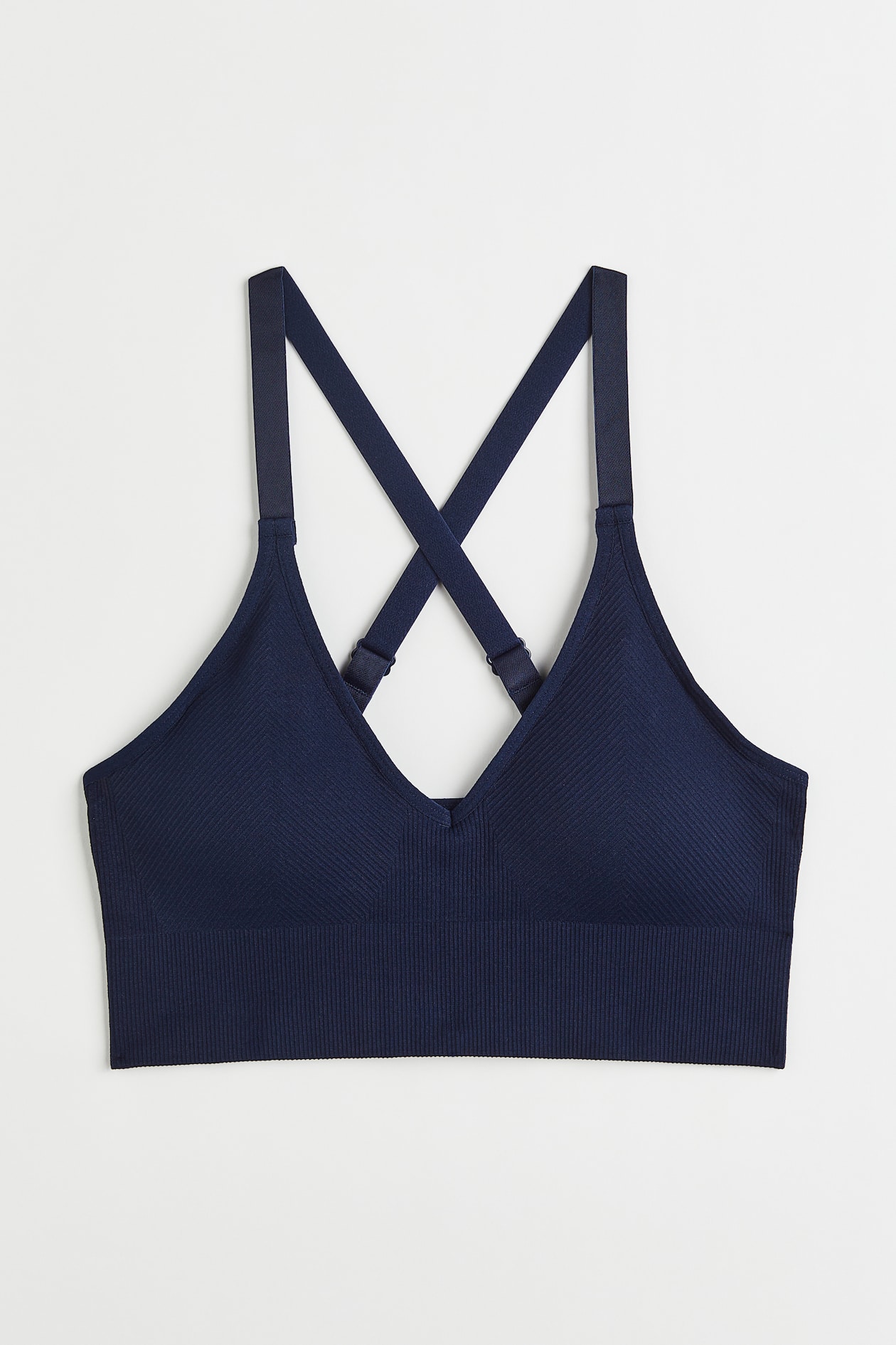 Seamless Medium Support Sports Bra in DryMove™ - Navy blue - Ladies | H ...