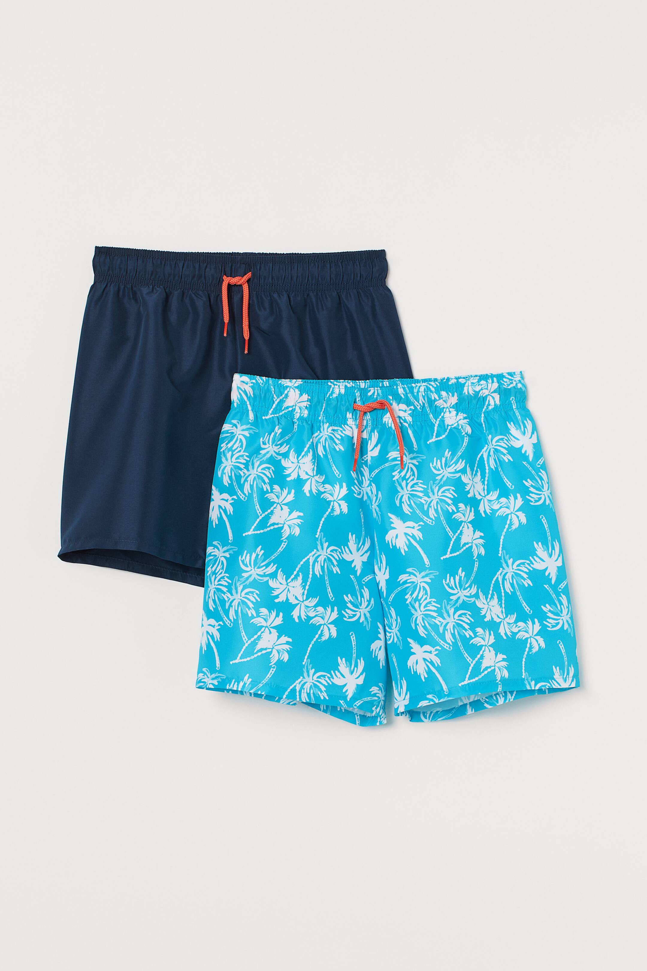2er-Pack Badeshorts - Türkis/Palmen - Kids | H&M DE